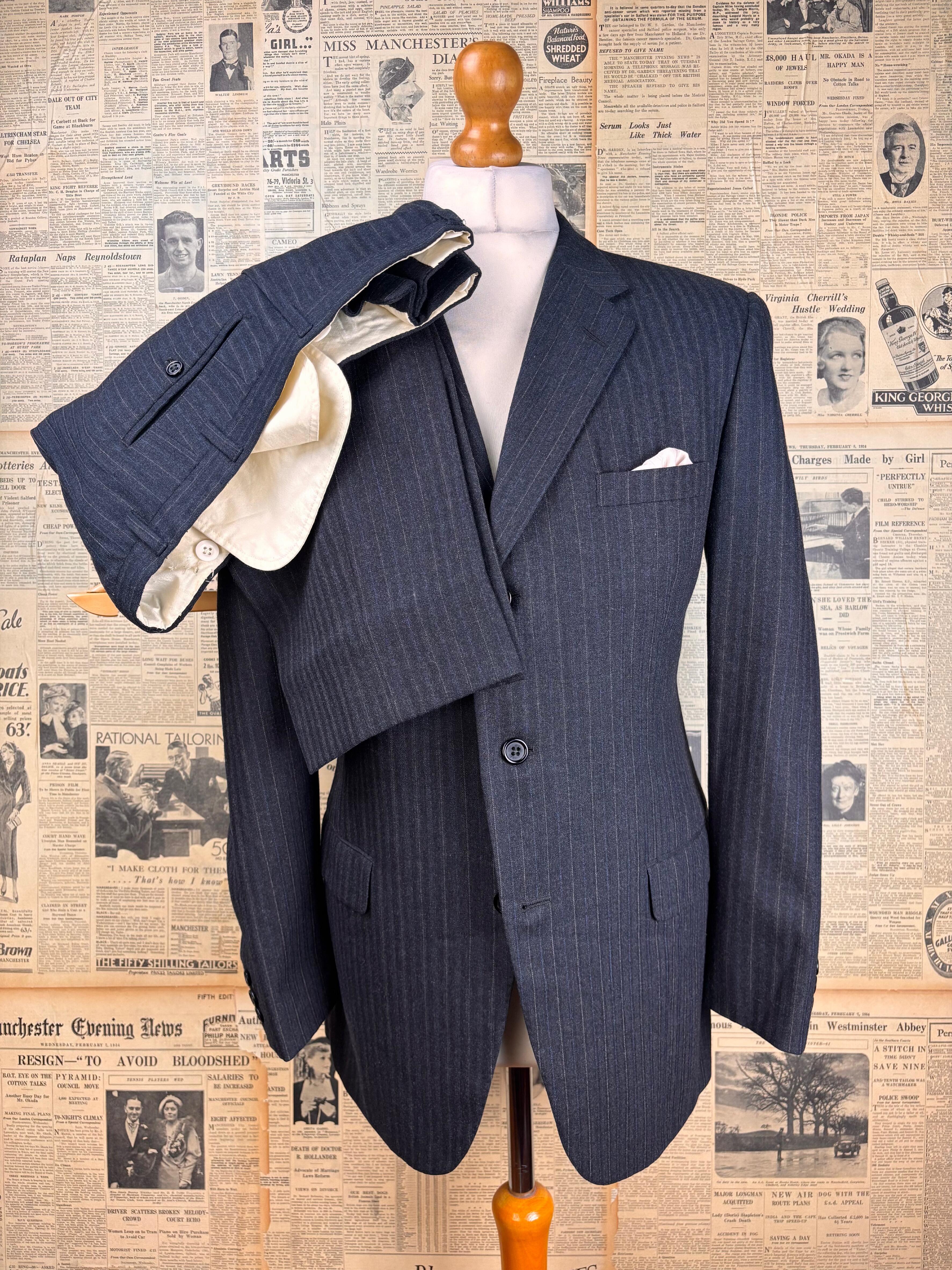 Chester Barrie 1960's grey suit size 40 reg from a Colditz survivor
