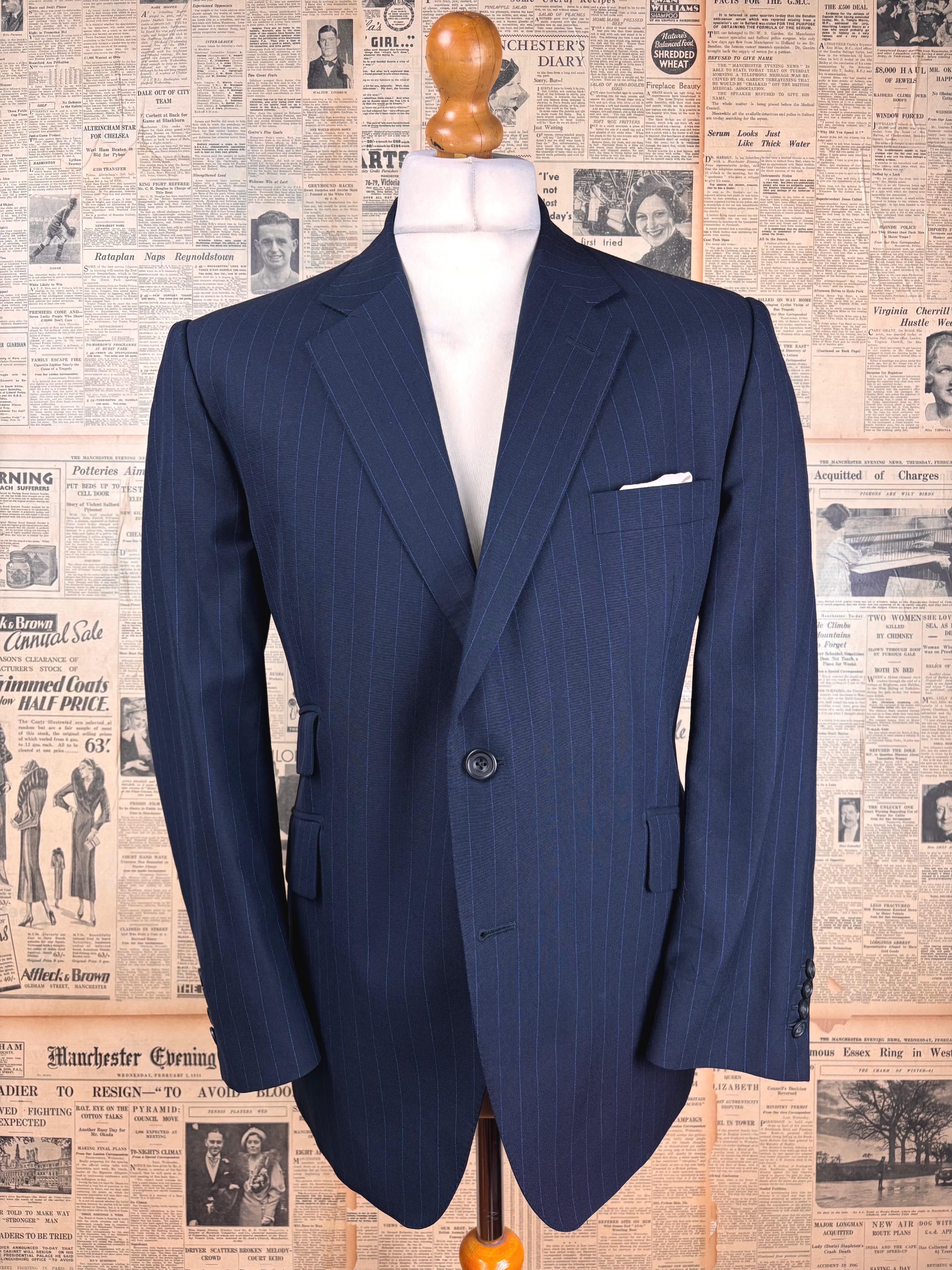 Gieves pinstripe suit jacket size 44 short