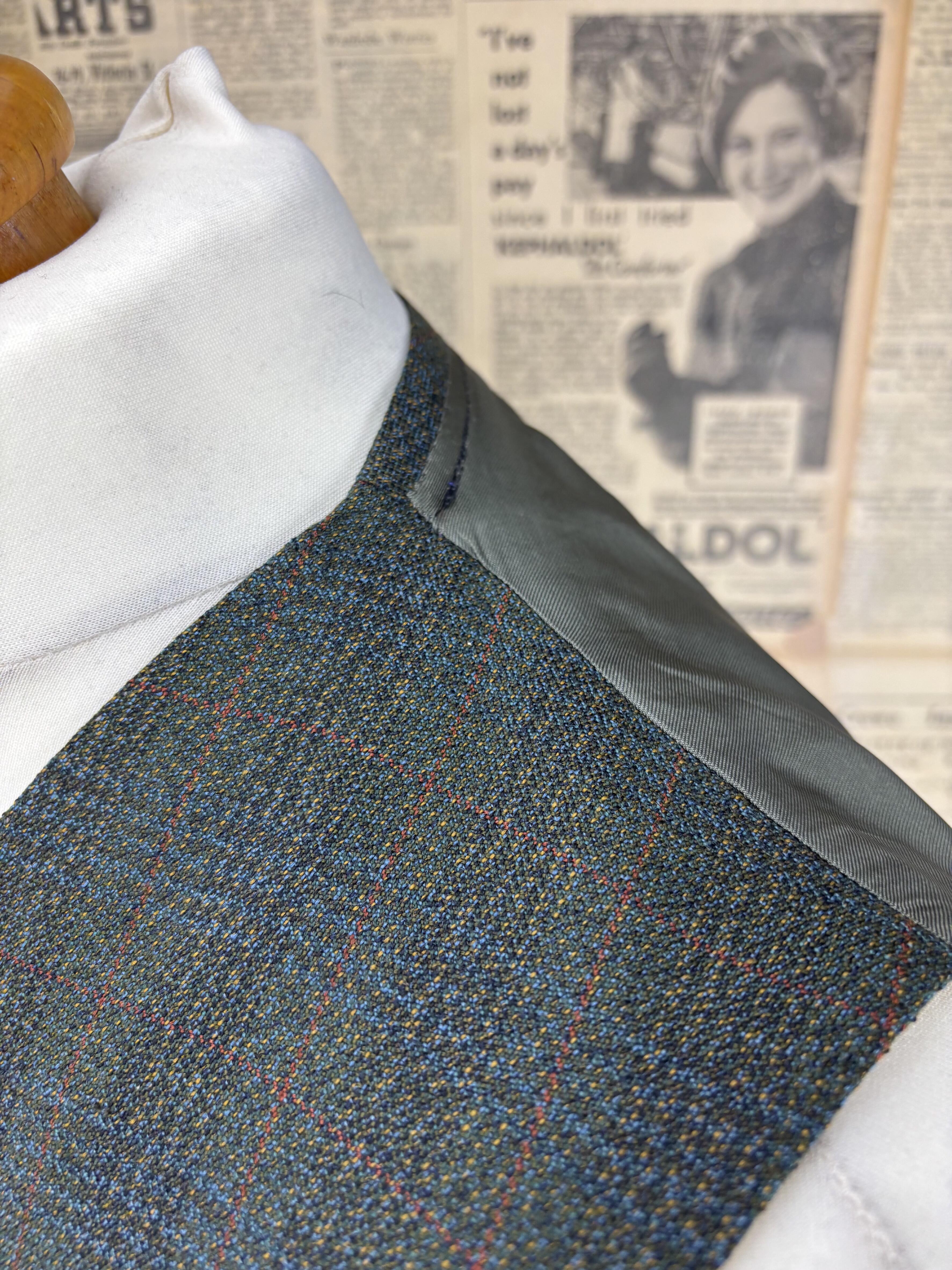 1962 Wetherill bros bespoke tweed jacket and waistcoat size 40 42