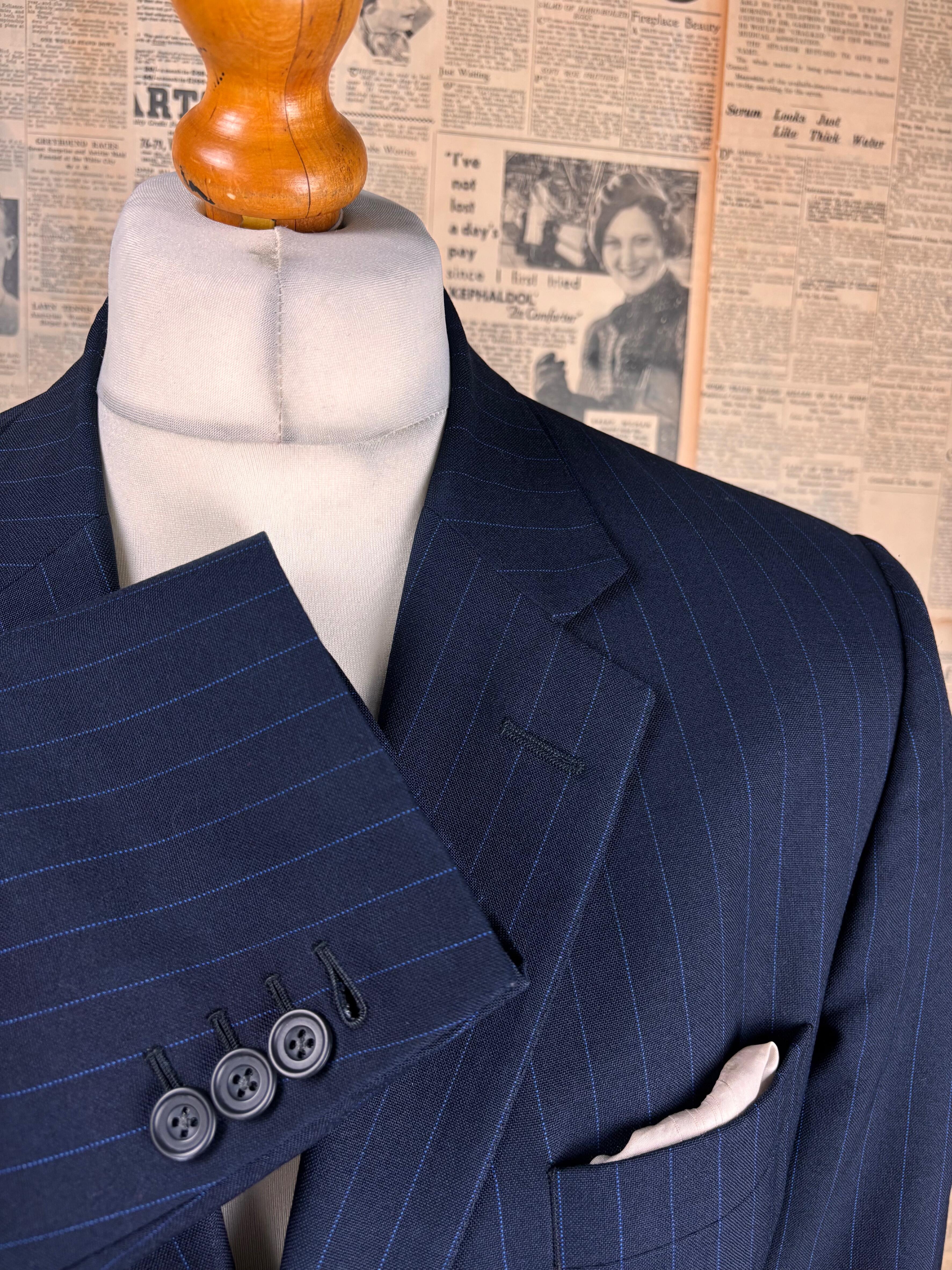 Gieves pinstripe suit jacket size 44 short