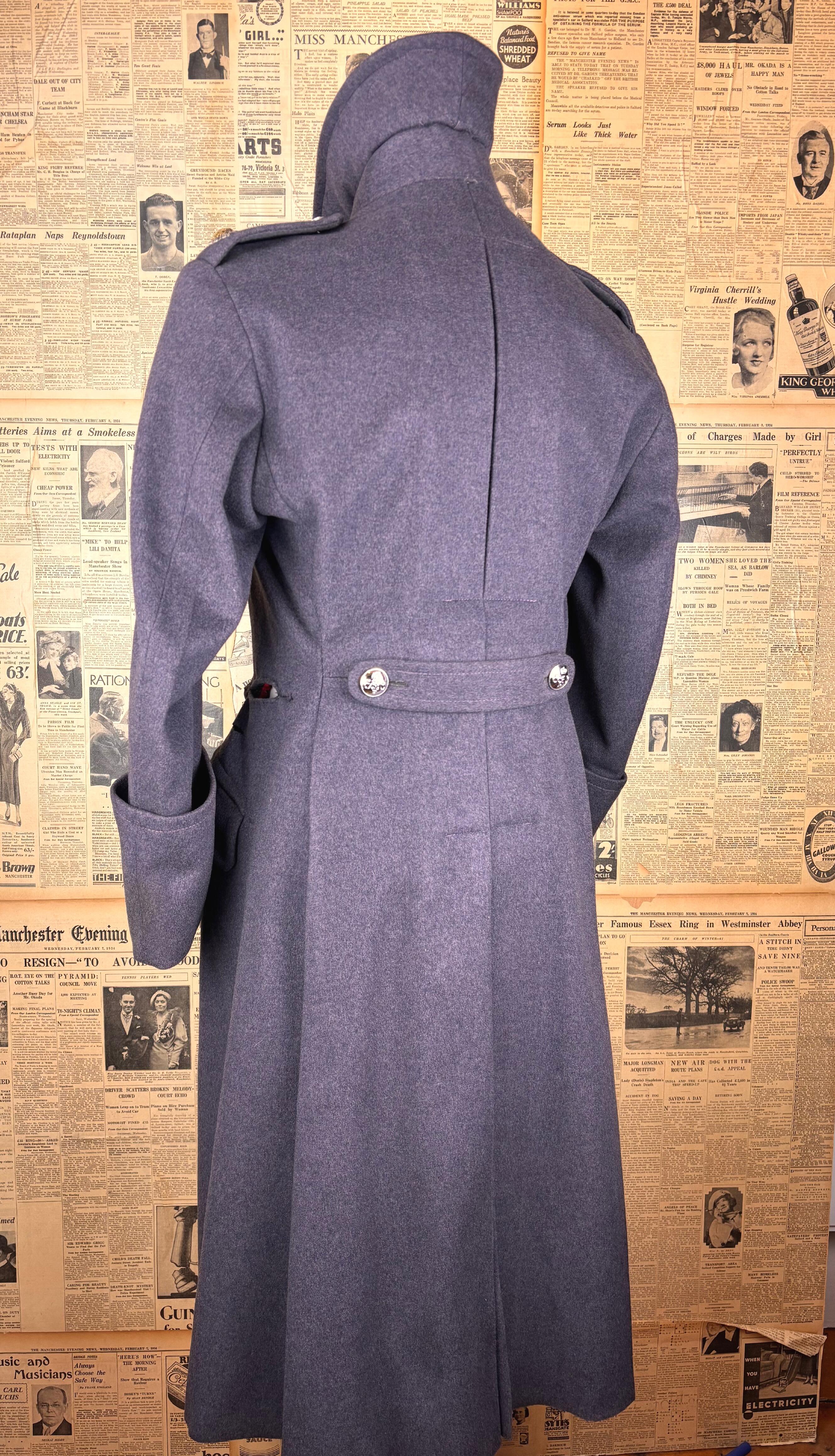 Bespoke doe skin Guards officers greatcoat size 38 40