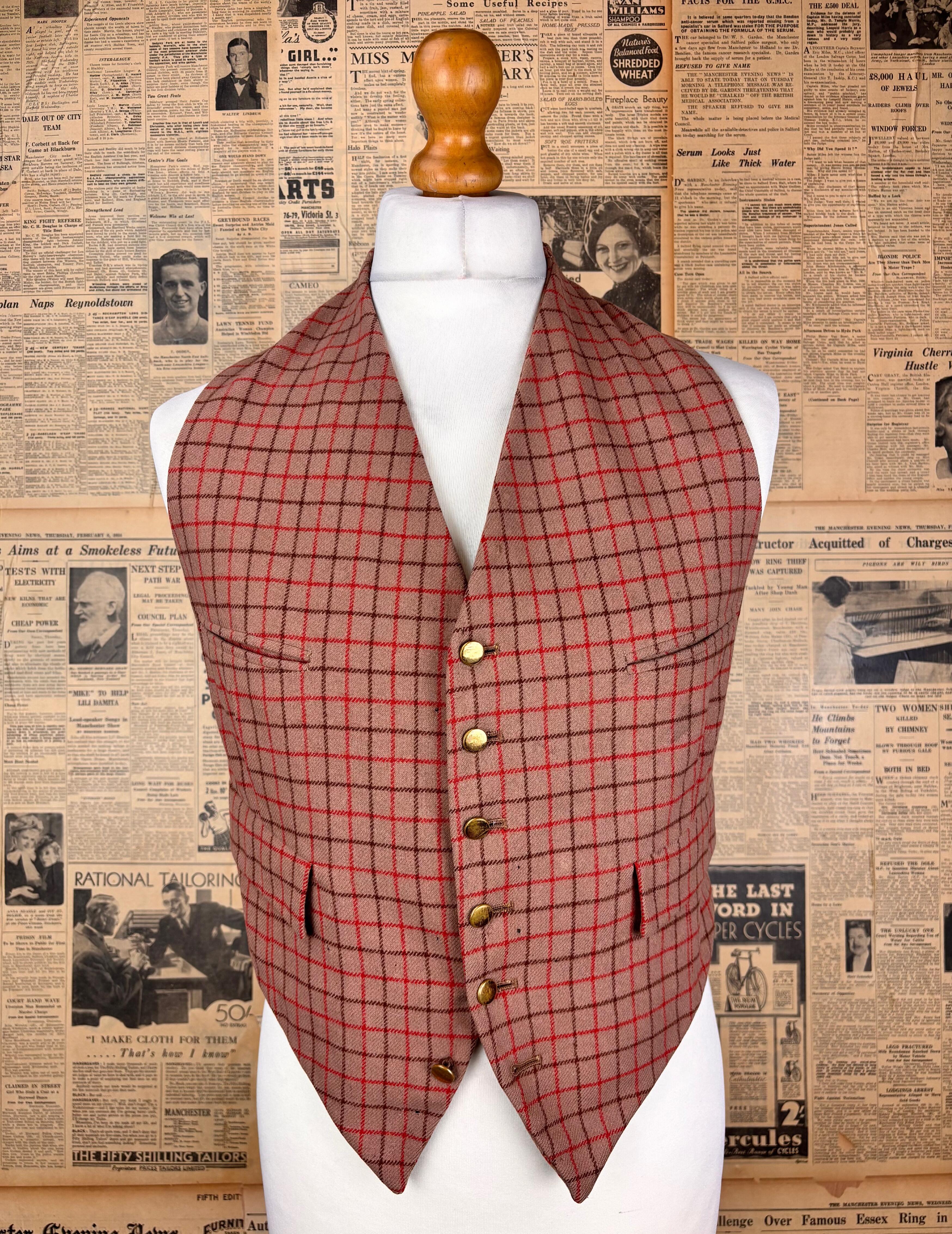 arc 98 1930's Dunn & co. hunt waistcoat size 38 40