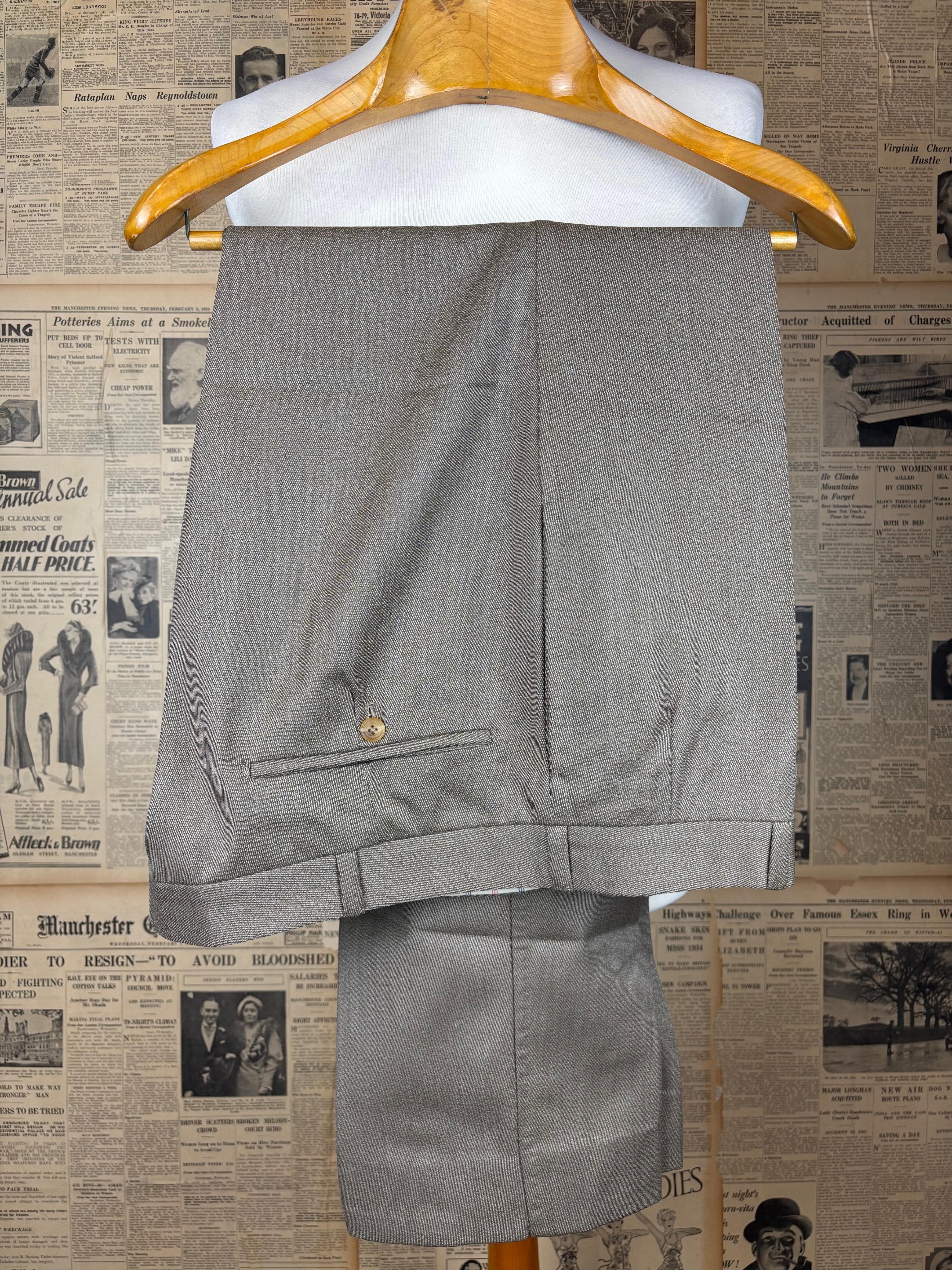 Dege Savile row bespoke covert cloth trousers size 38