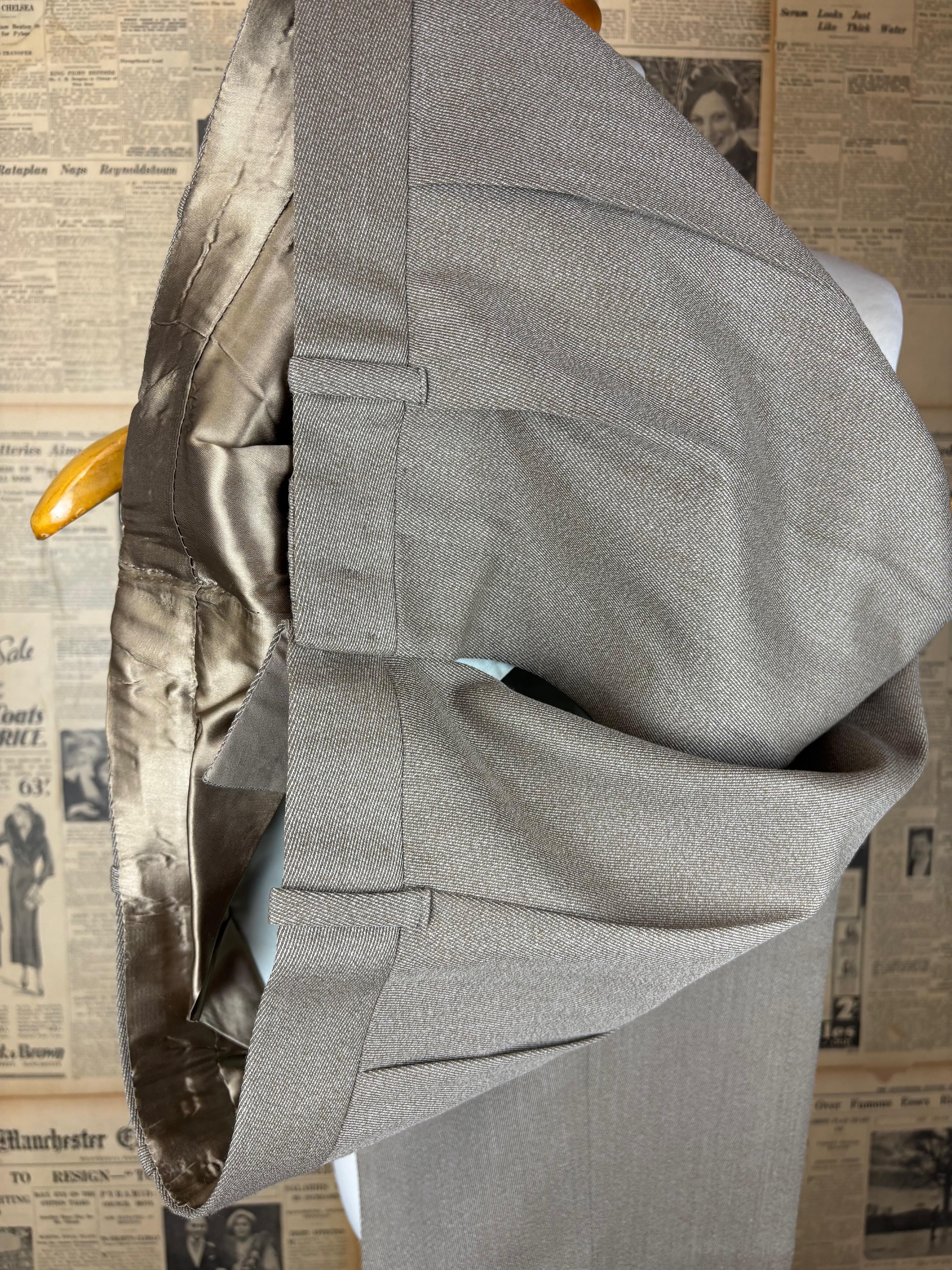 Meyer & Mortimer Savile Row covert cloth trousers size 40