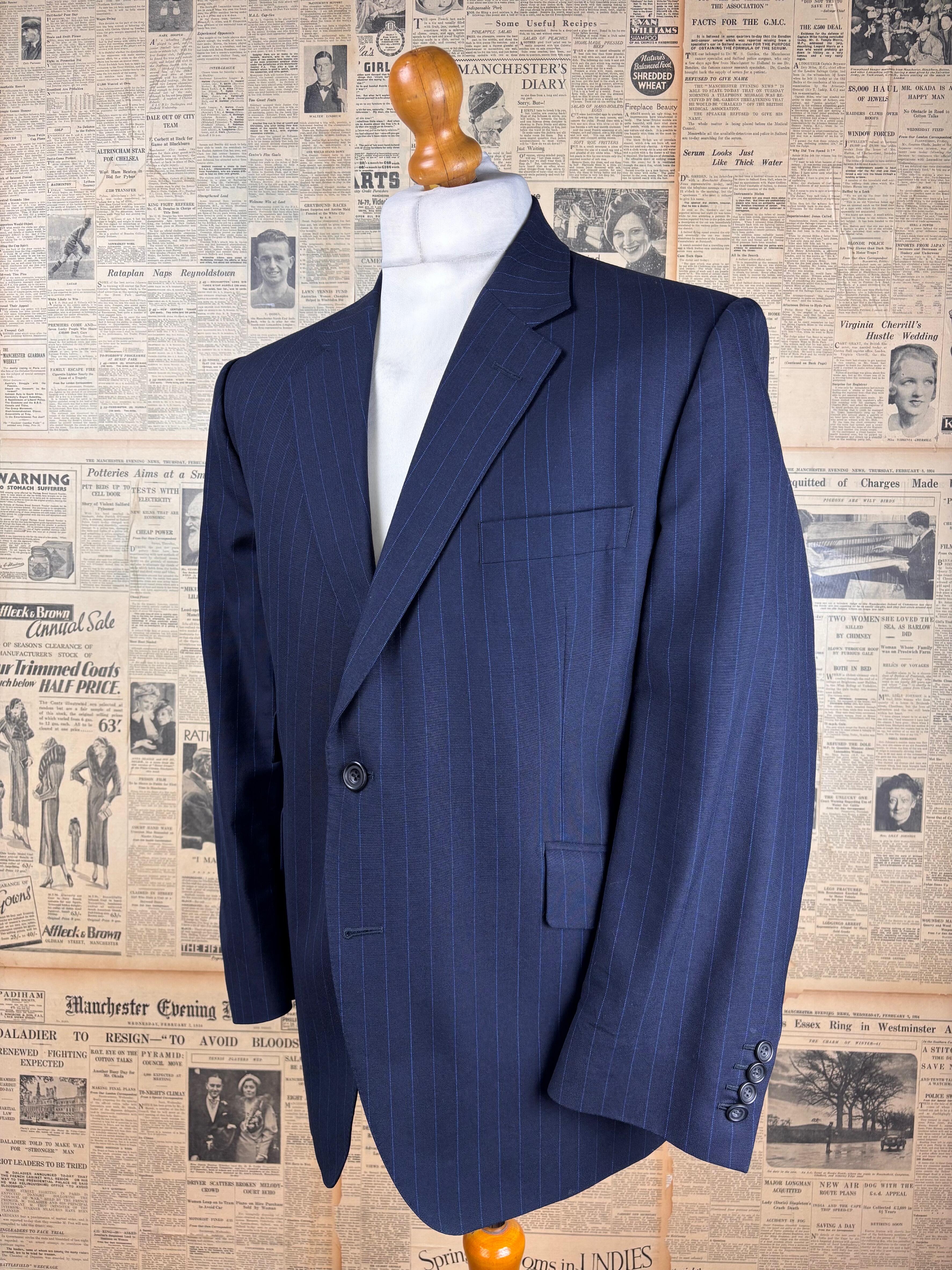 Gieves pinstripe suit jacket size 44 short