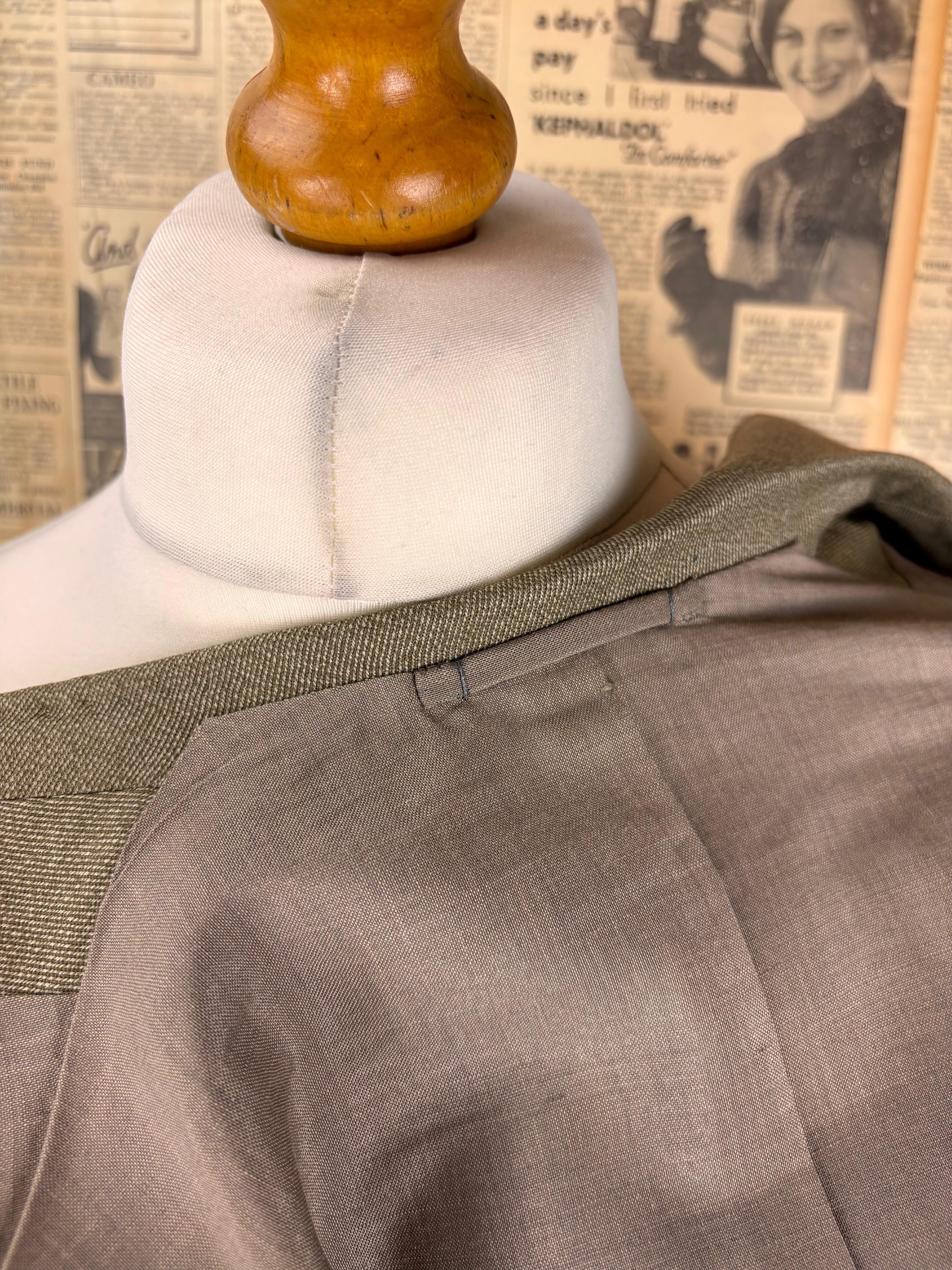 2003 Welsh & Jefferies Savile Row cavalry twill keepers suit size 44