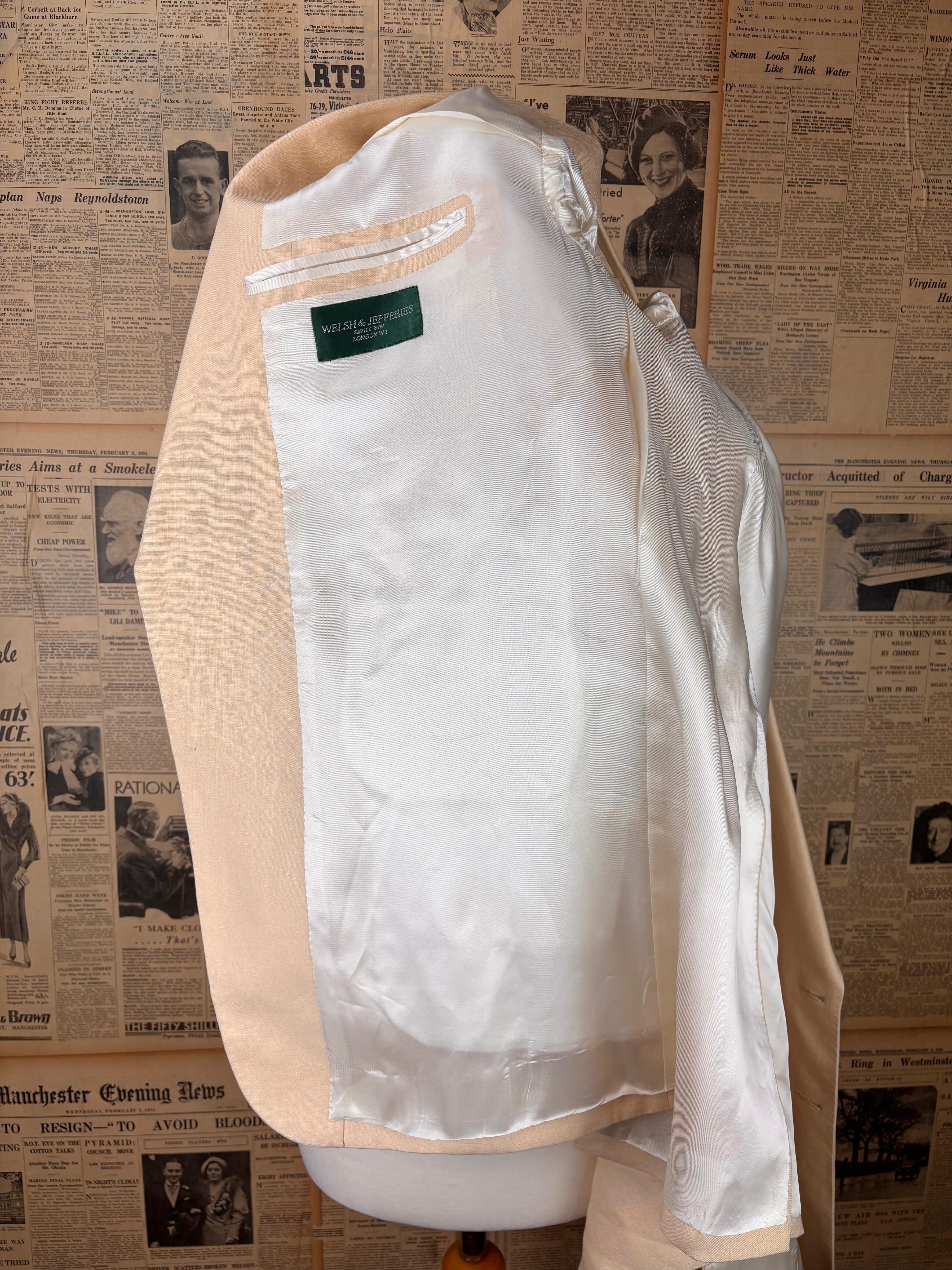 2018 Welsh & Jefferies linen jacket size 46 long