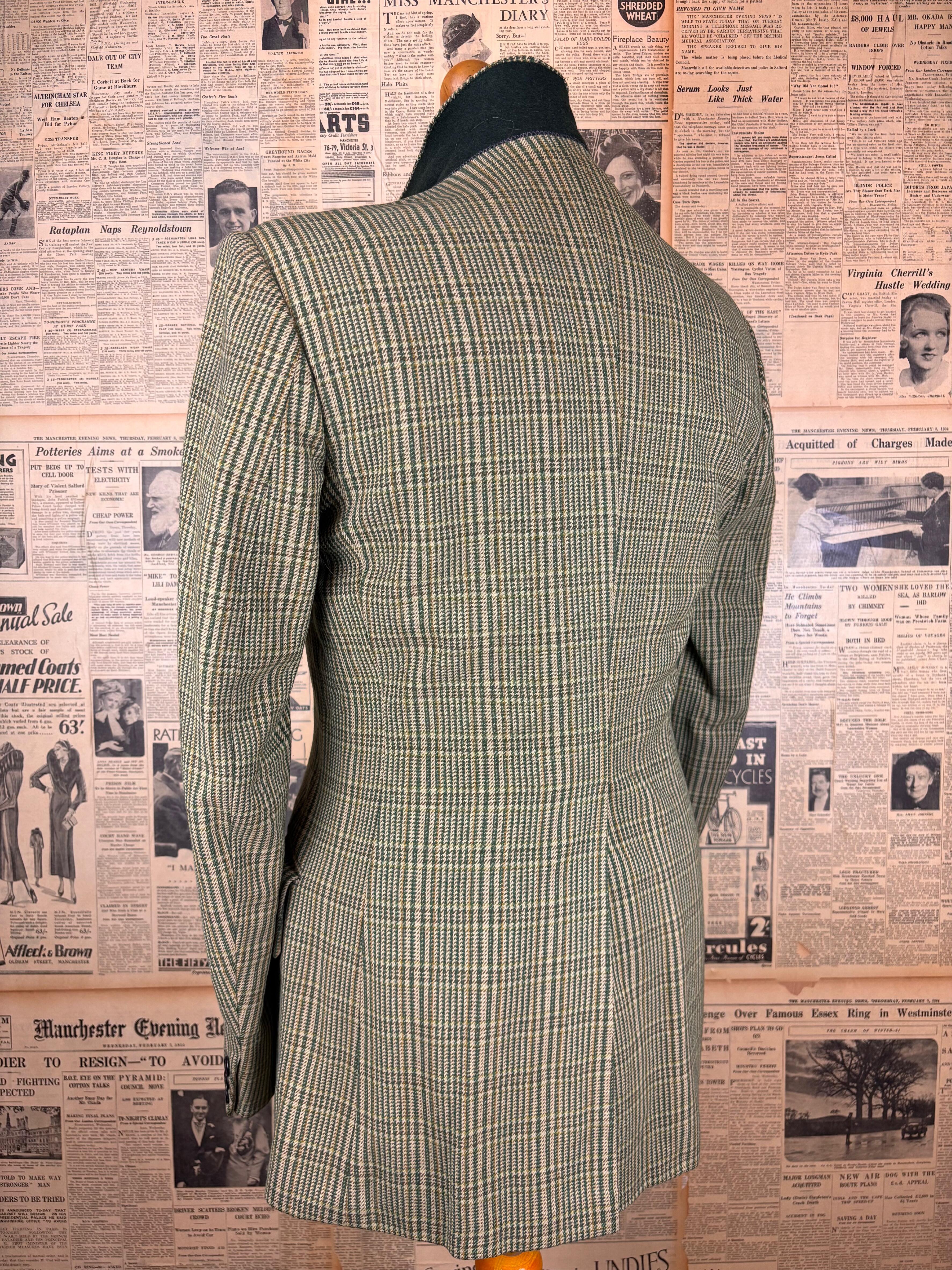 ARC29 1930's style 70's tweed jacket size 38 40