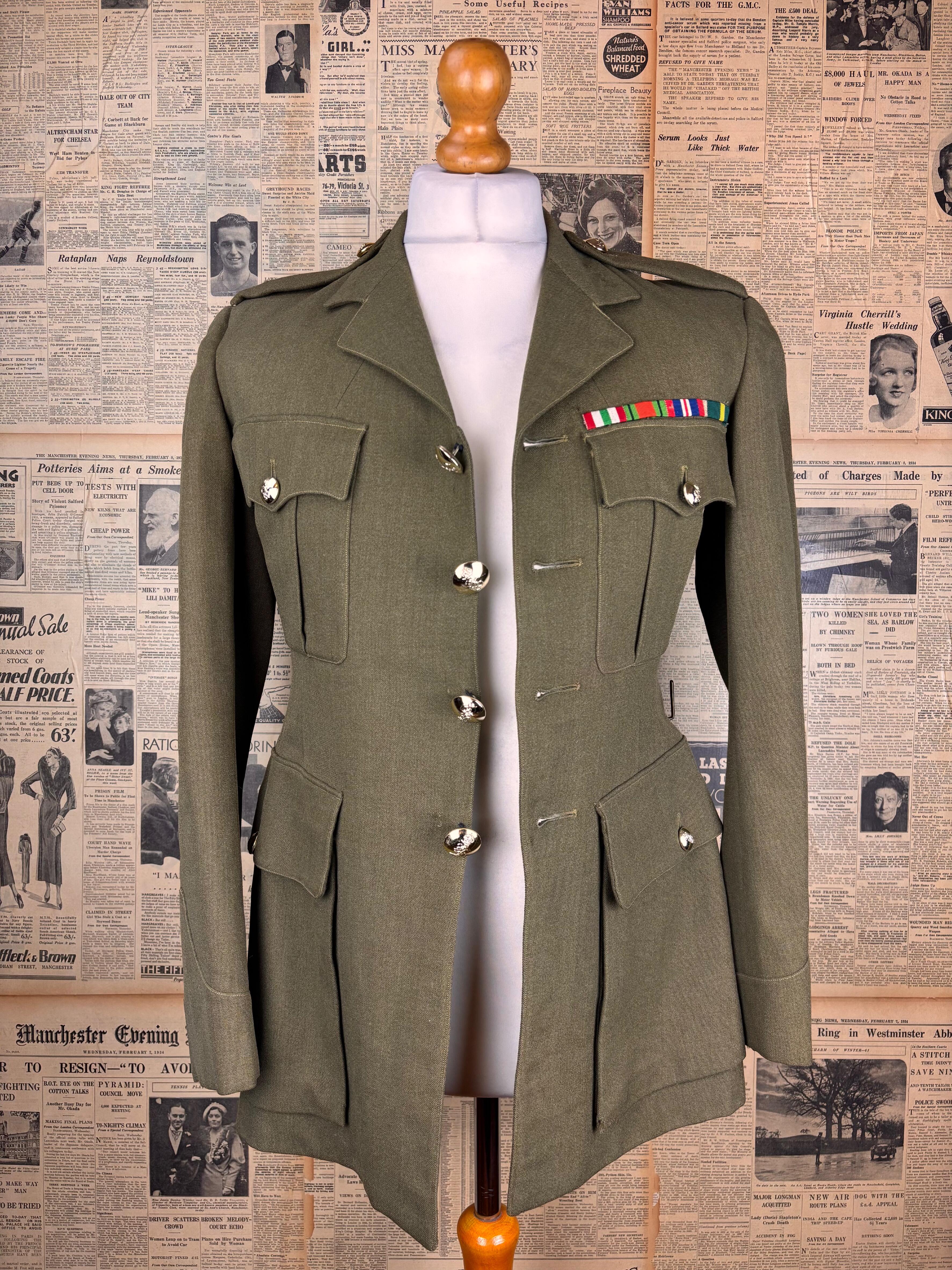 Randall WW2 bespoke officers number two dress jacket size 36 long