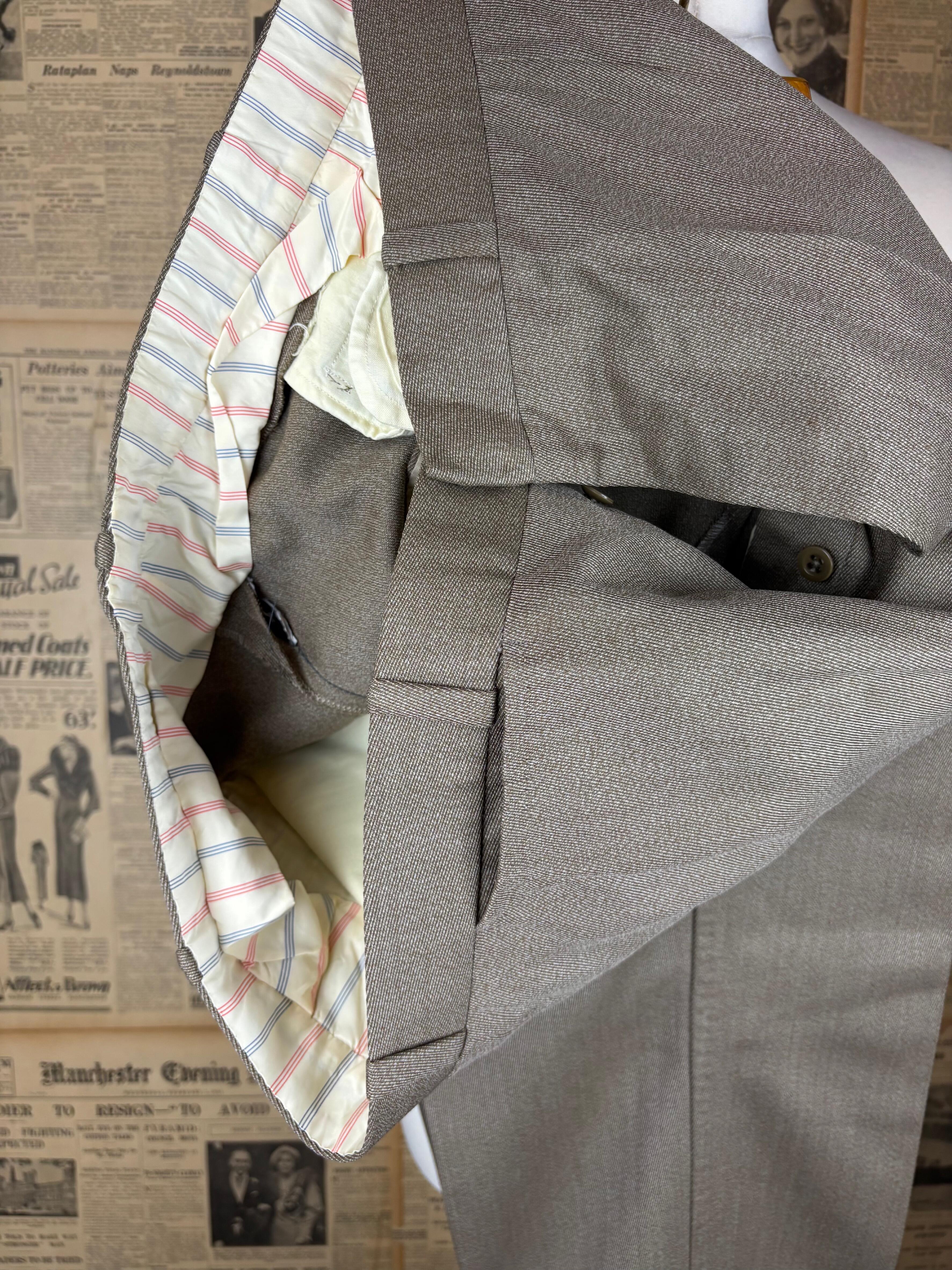 Dege Savile row bespoke covert cloth trousers size 38