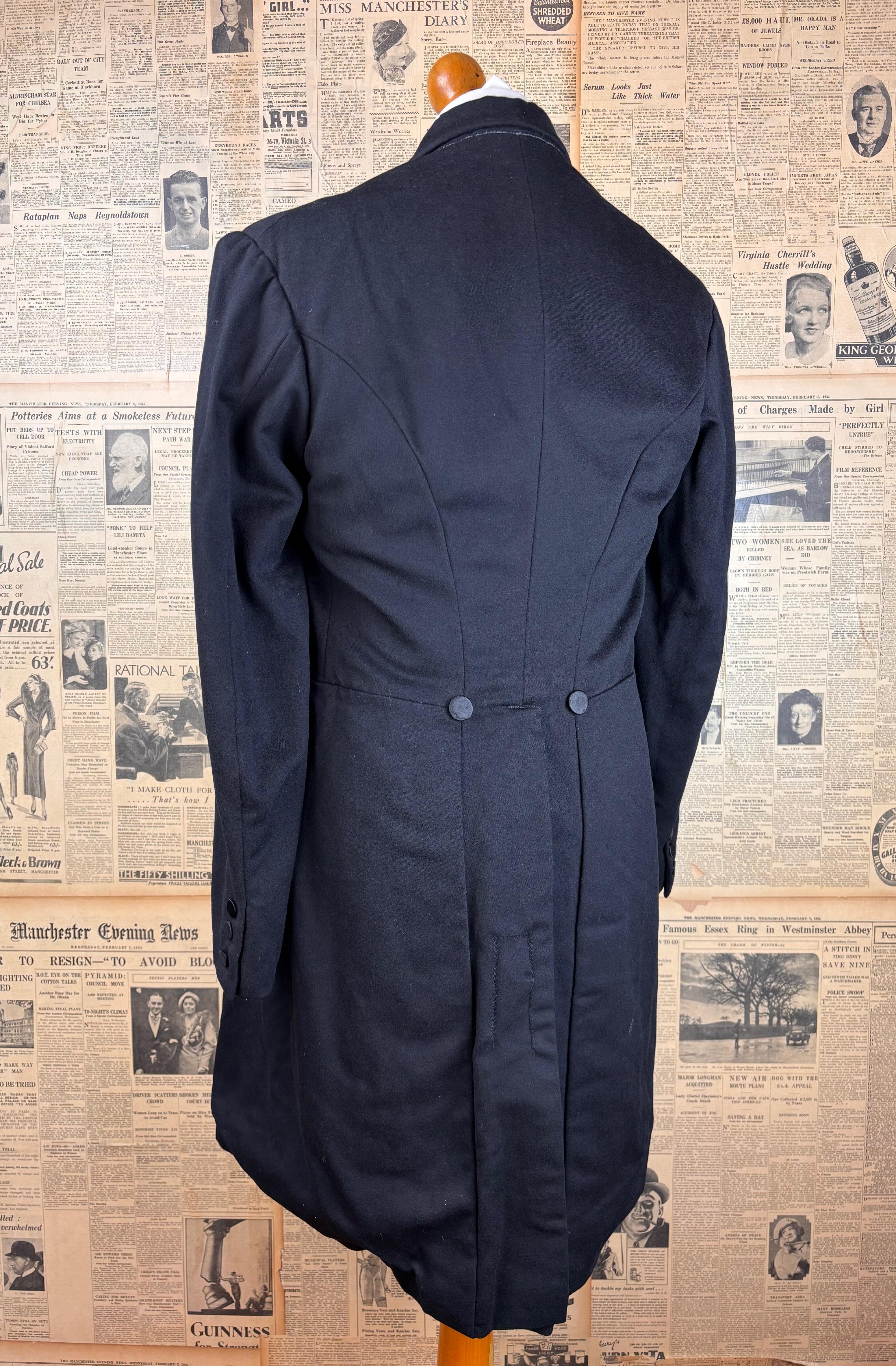 1910's doe skin frock coat size 40