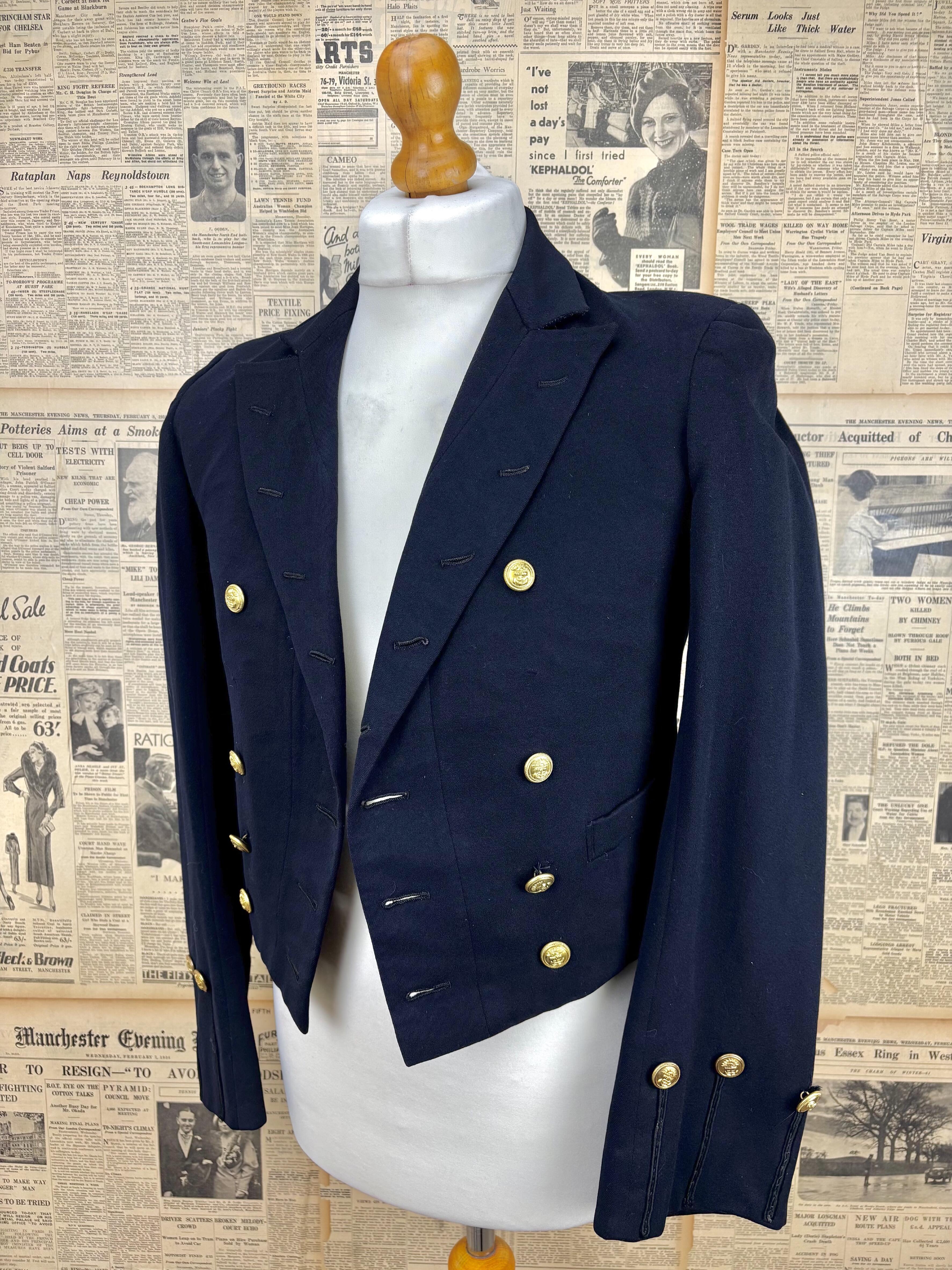Edwardian 1920's bespoke naval mess jacket size 38