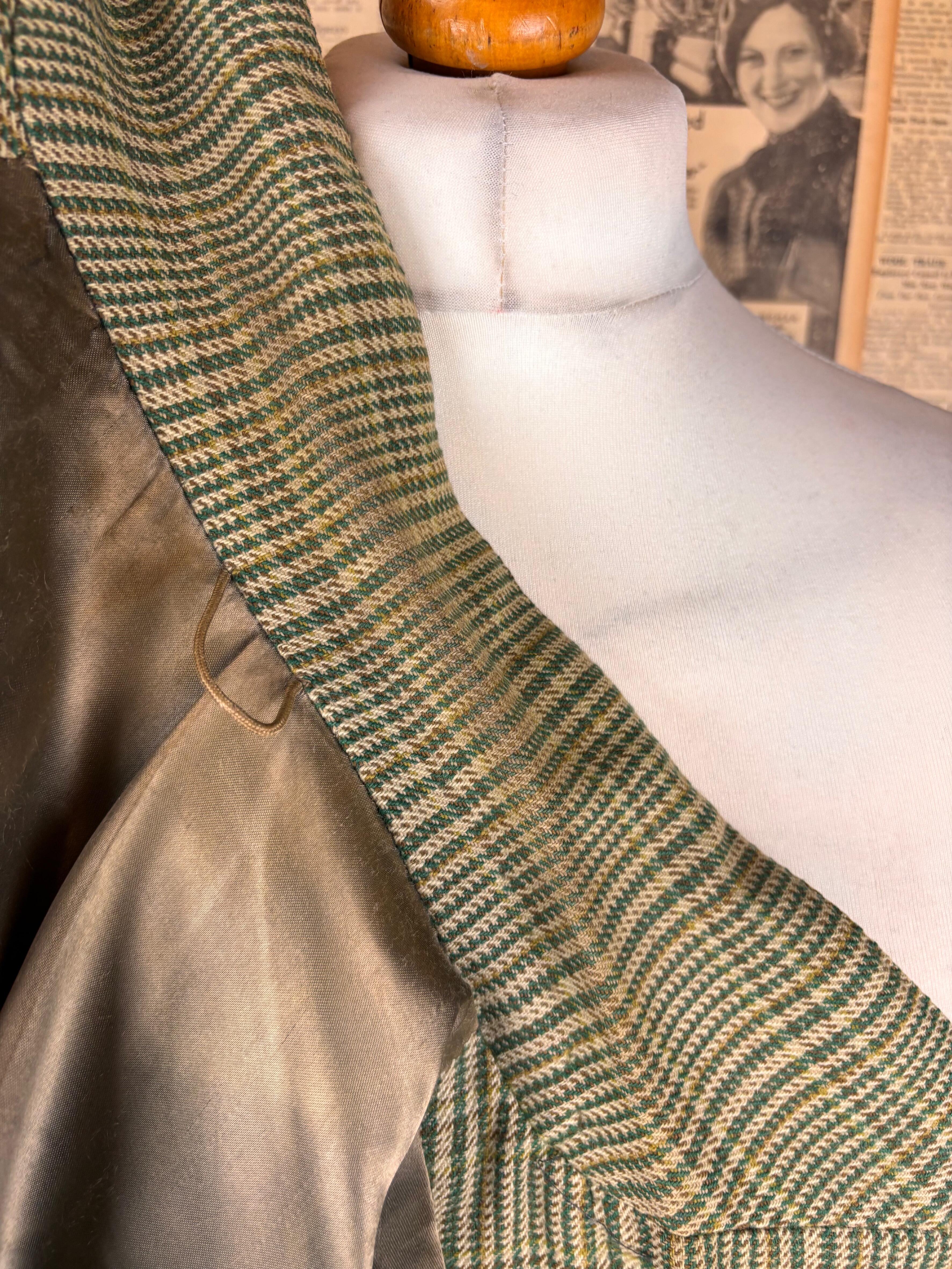 ARC29 1930's style 70's tweed jacket size 38 40