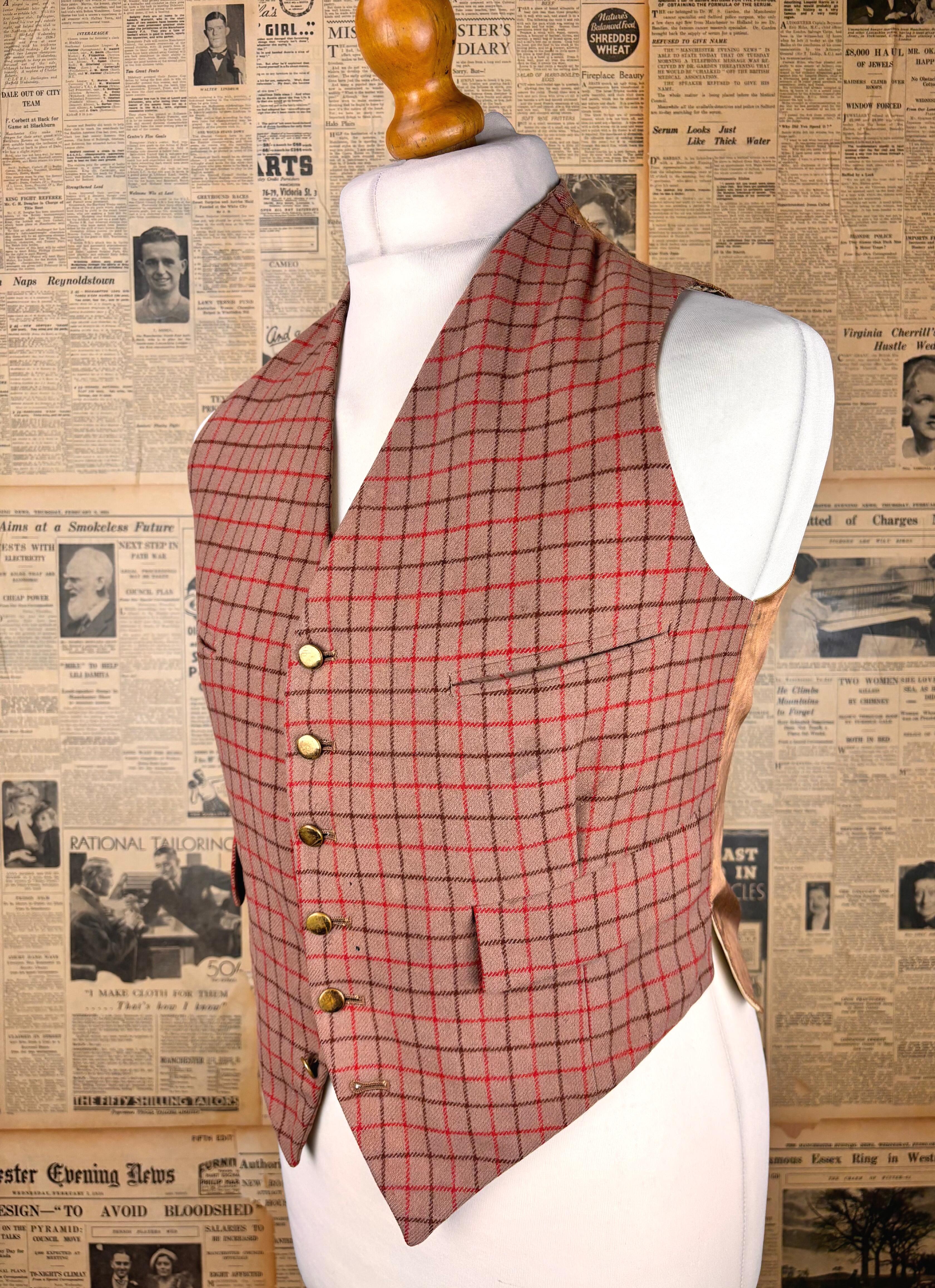 arc 98 1930's Dunn & co. hunt waistcoat size 38 40