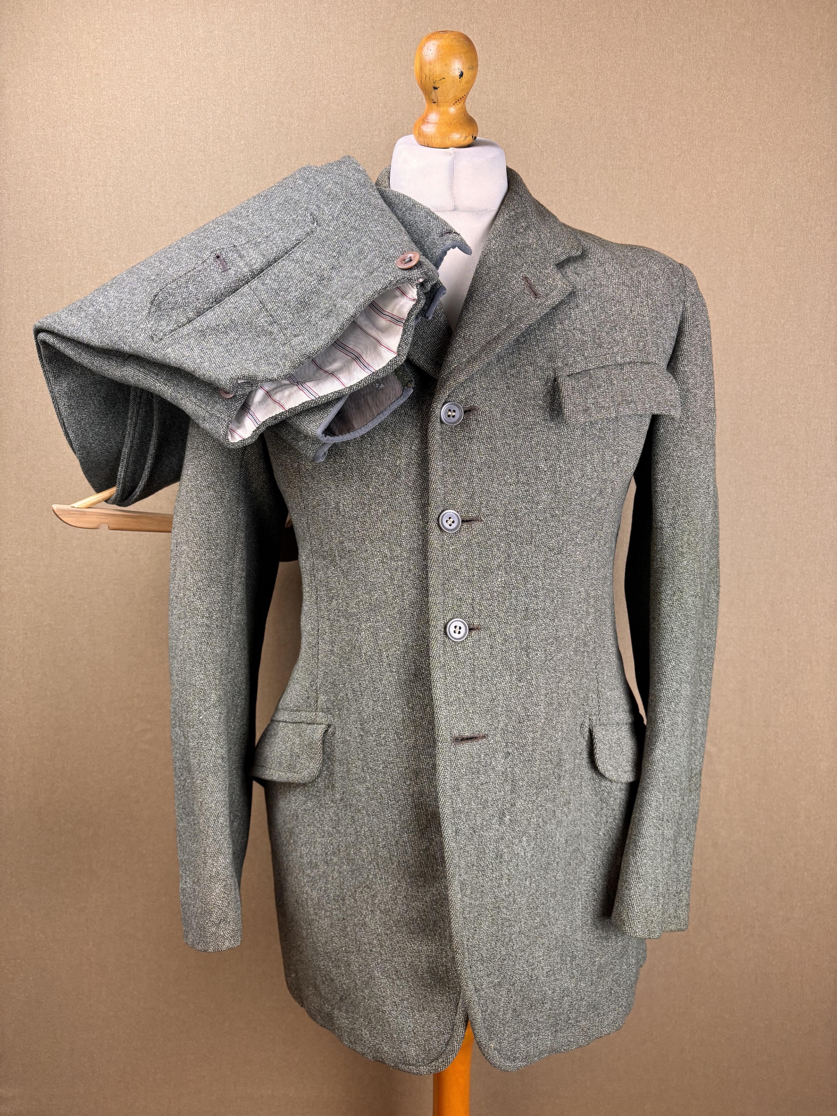 1920's Edwardian keepers tweed riding hacking suit size 38 40 long