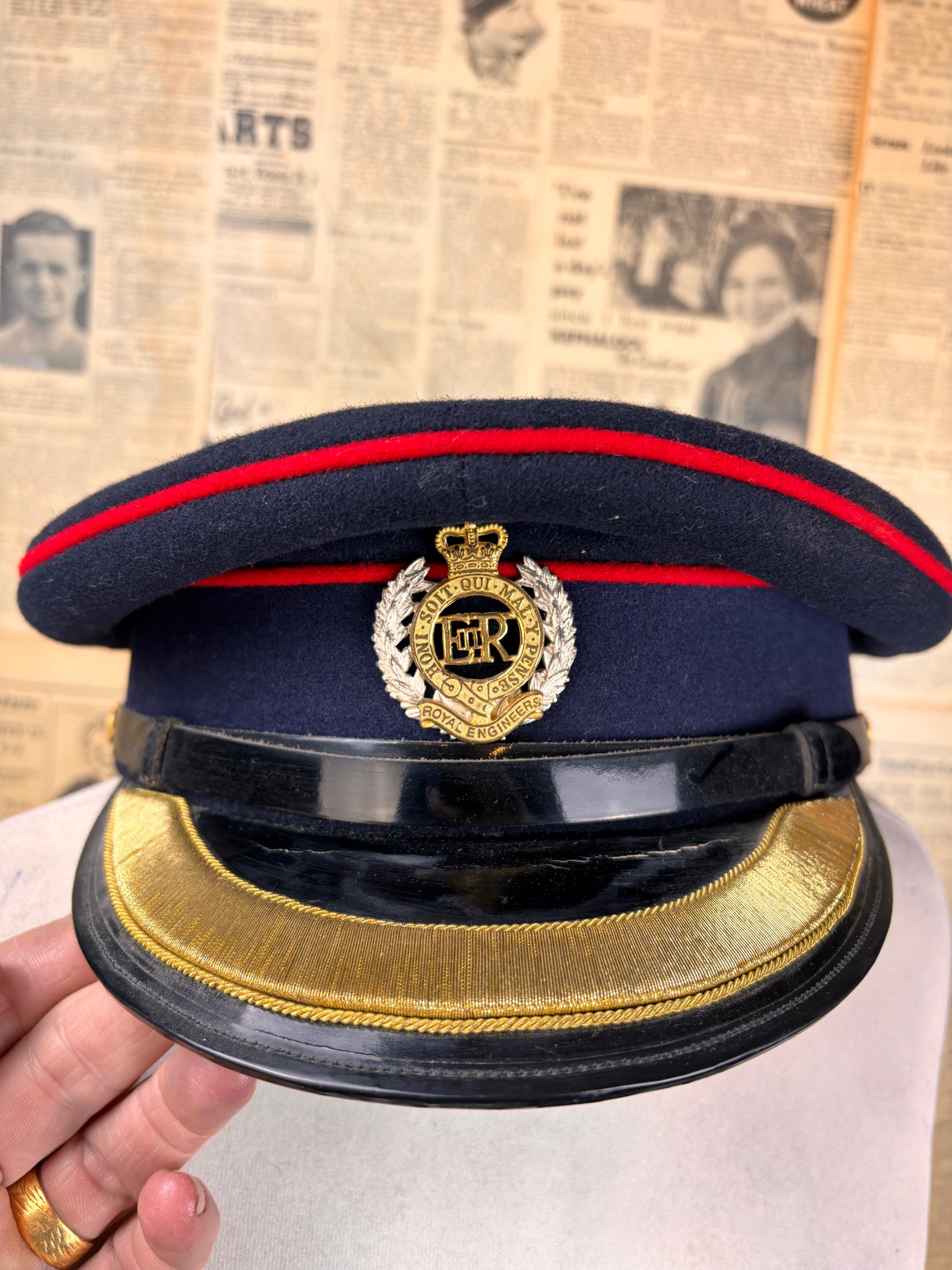 Royal Engineers British army officers hat cap size 60 73/8ths