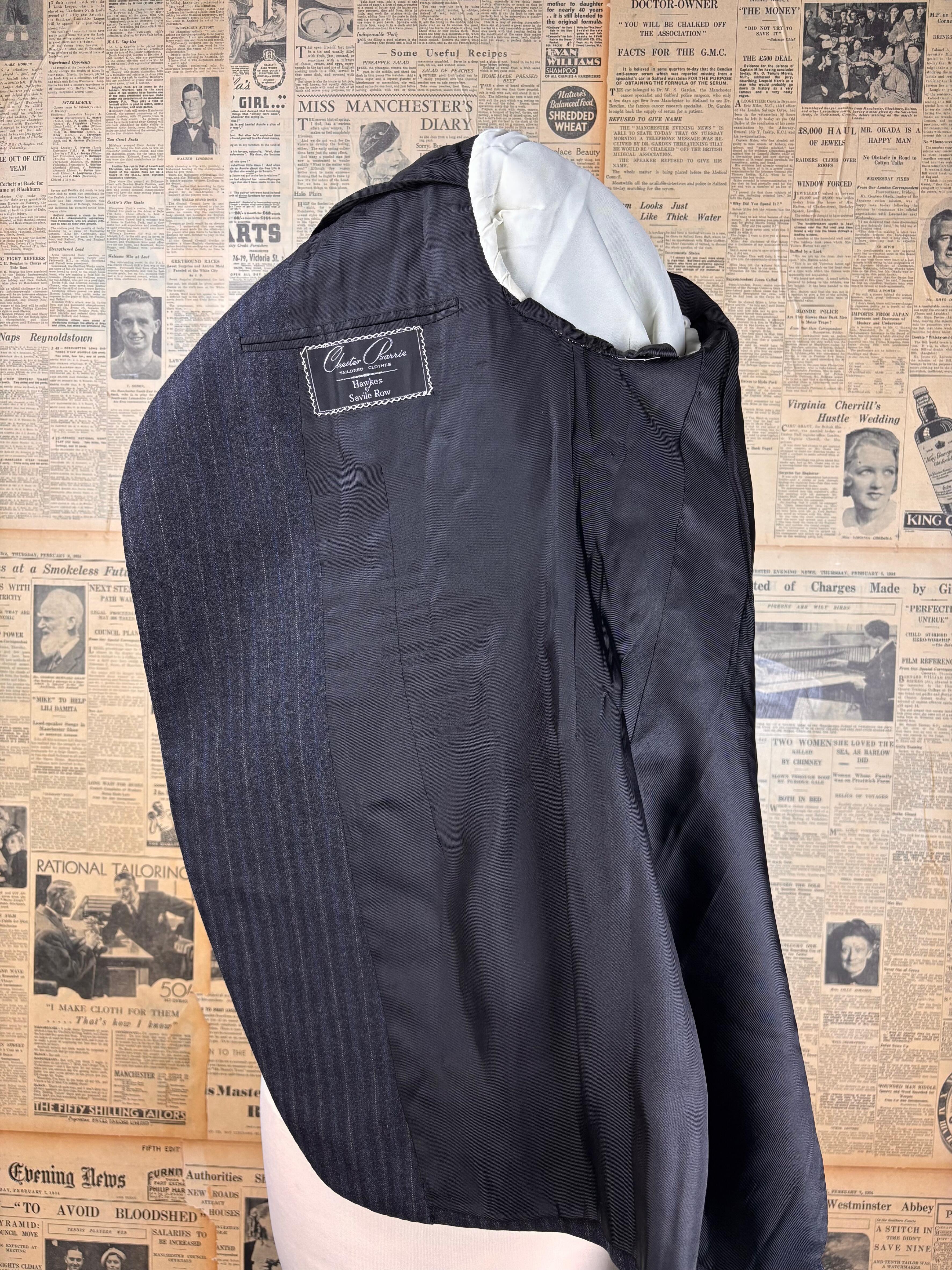 Chester Barrie 1960's grey suit size 40 reg from a Colditz survivor