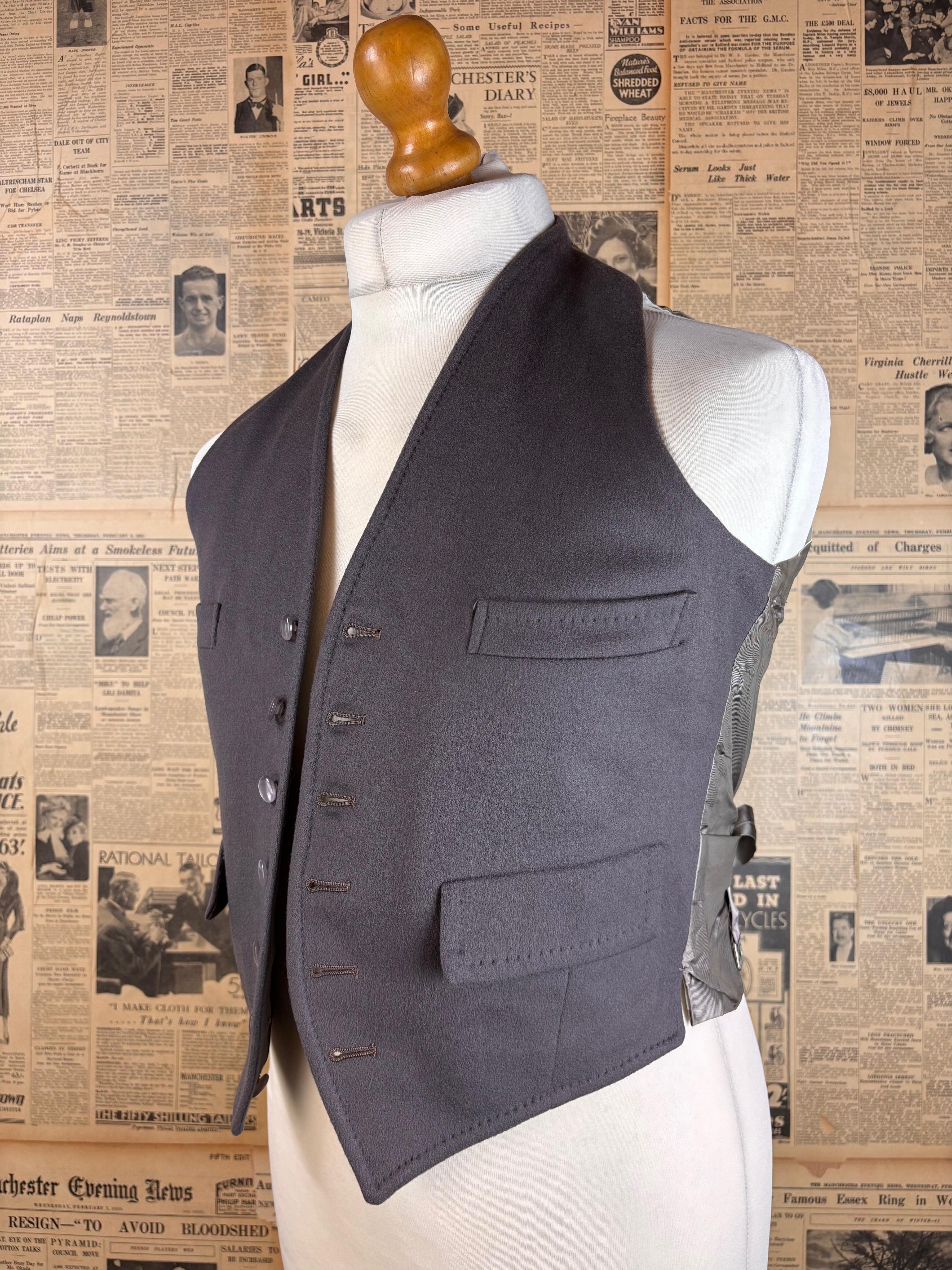 John Lewis grey doe skin country waistcoat size 38 short