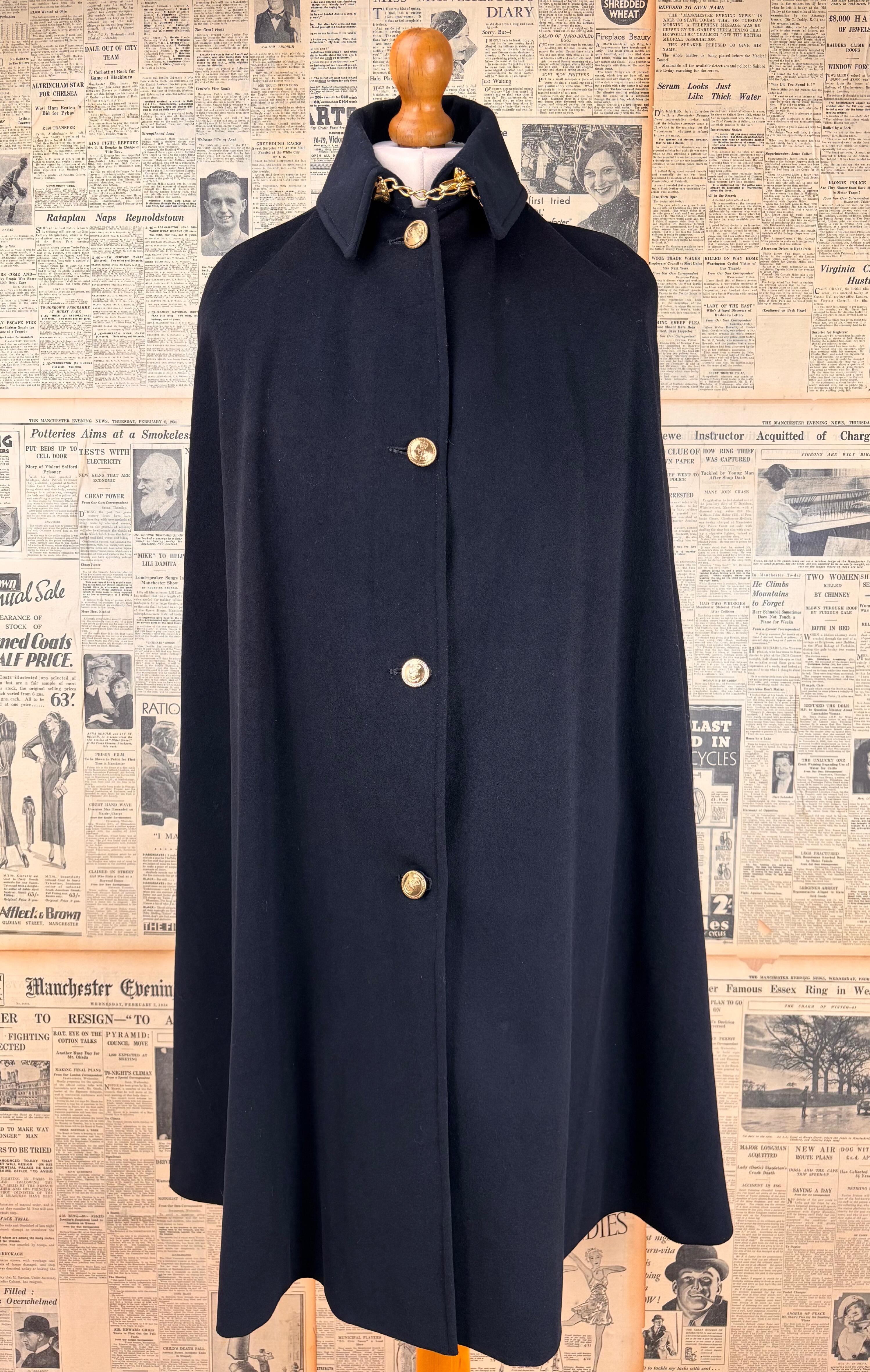 Bespoke Naval doe skin cape