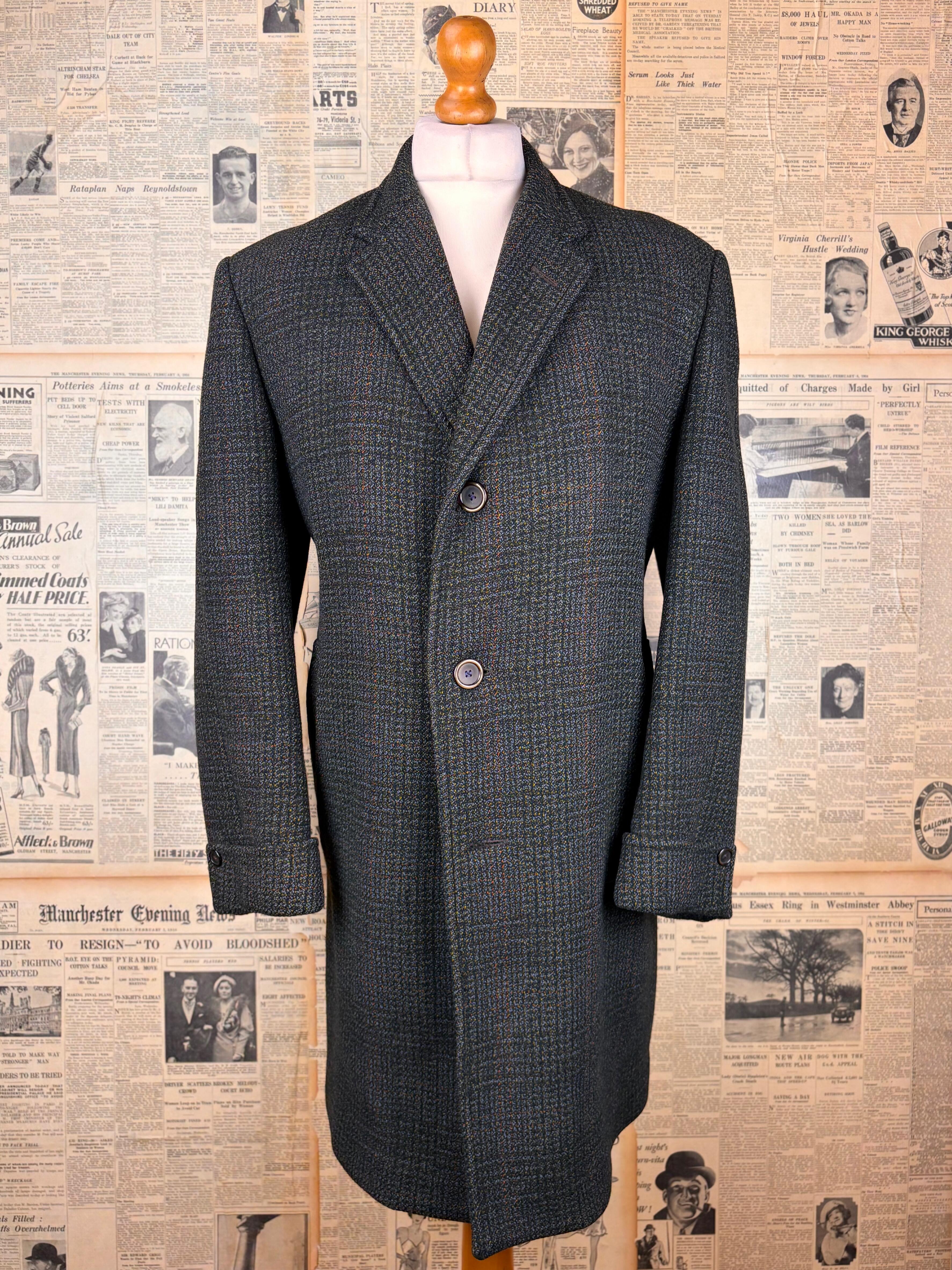 Dunn & Co Ballantyne 1960's tweed overcoat size 42 44