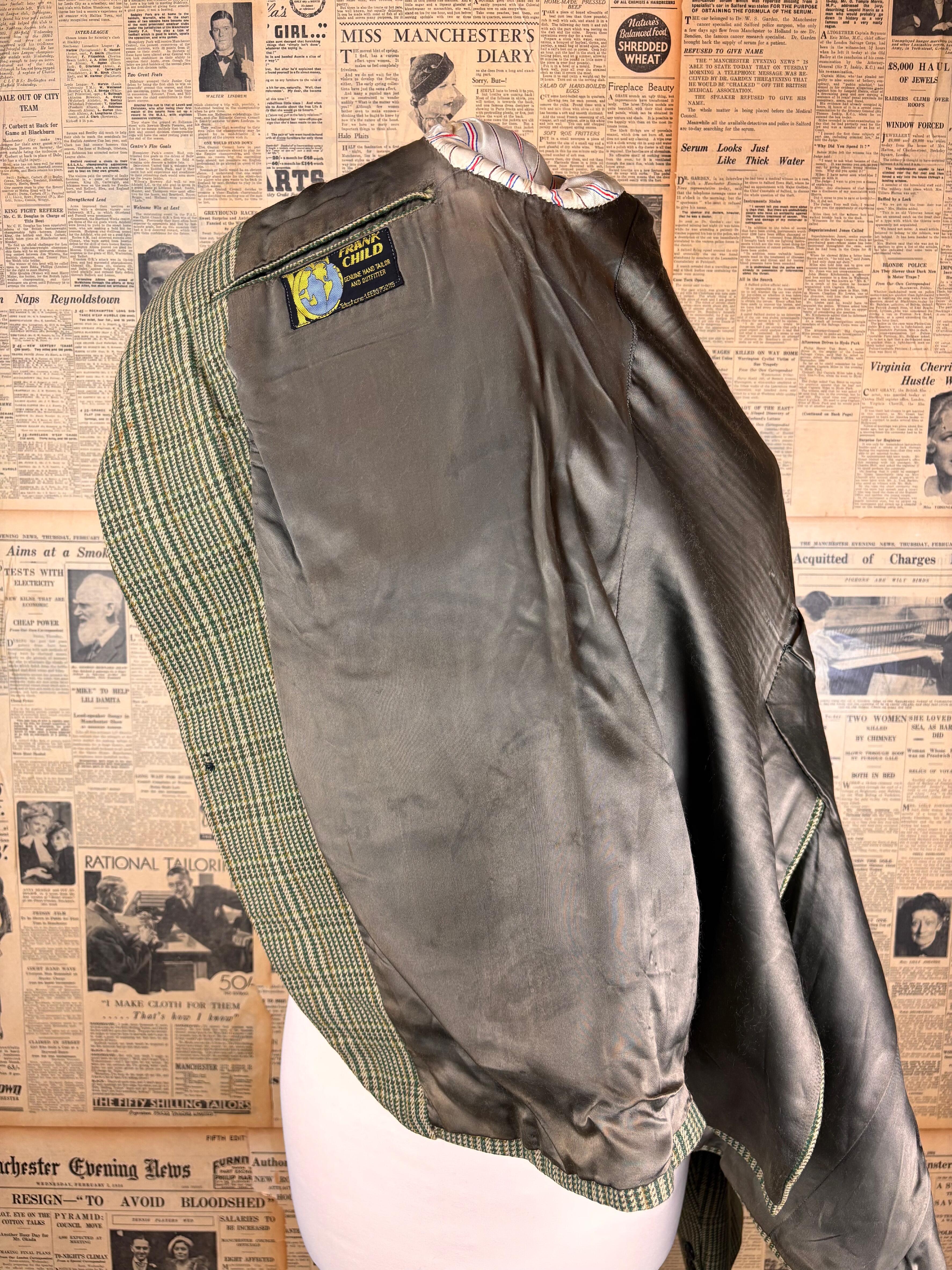 ARC29 1930's style 70's tweed jacket size 38 40