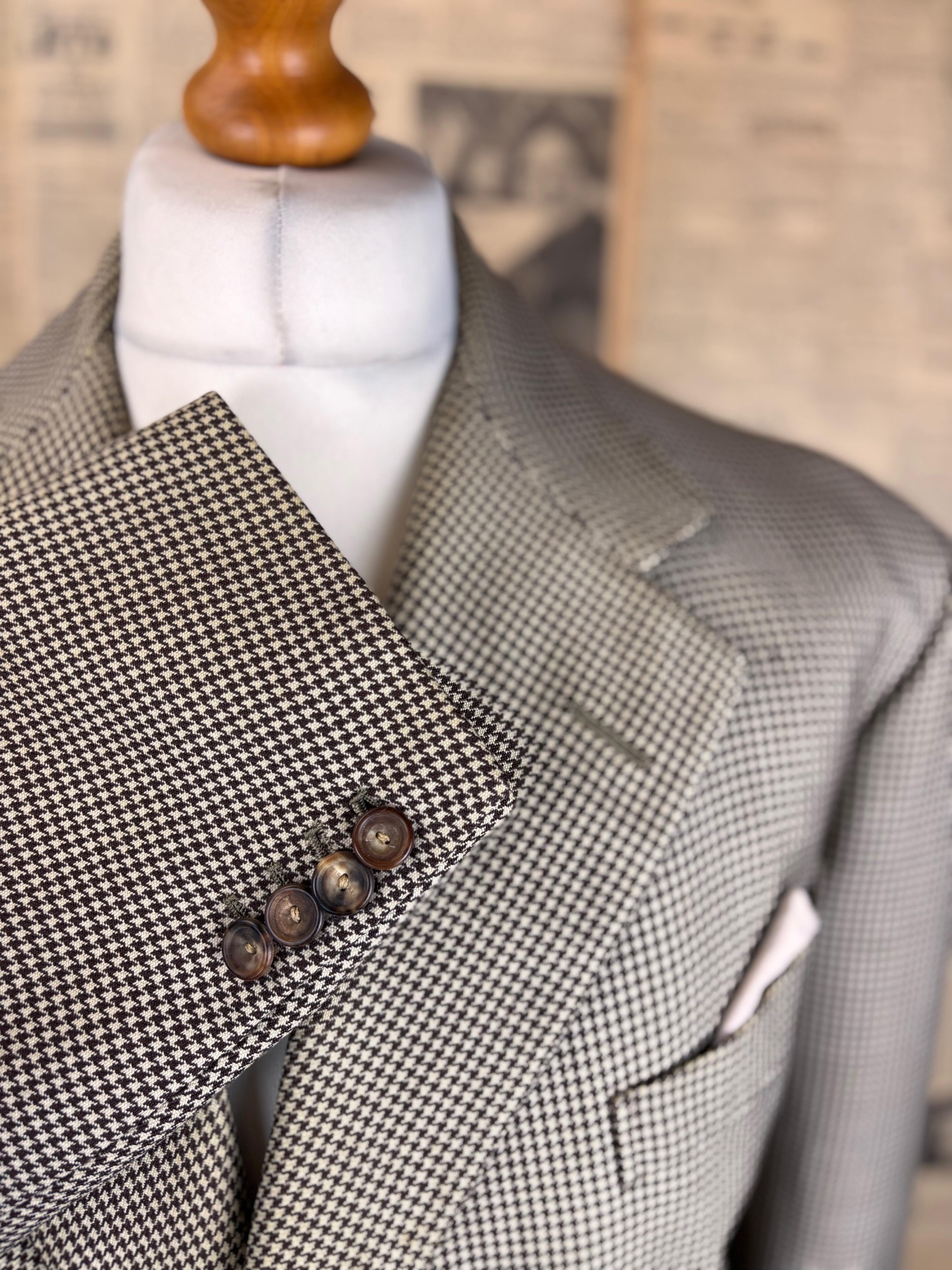 ARC218 1950 Savile Row Cooling Lawrence & Wells houndstooth jacket size 44