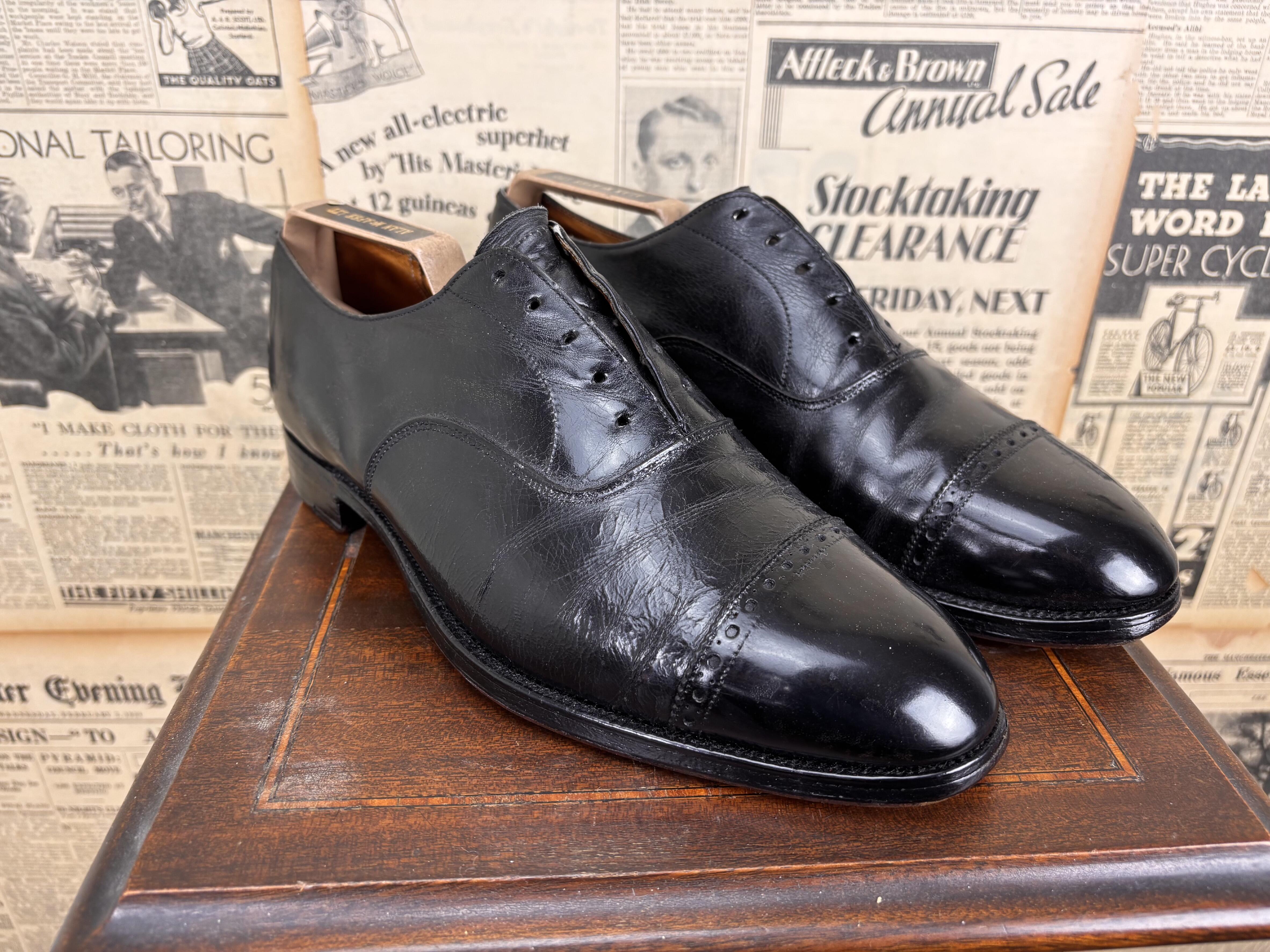 Alan McAffee black Oxford shoes size 8.5