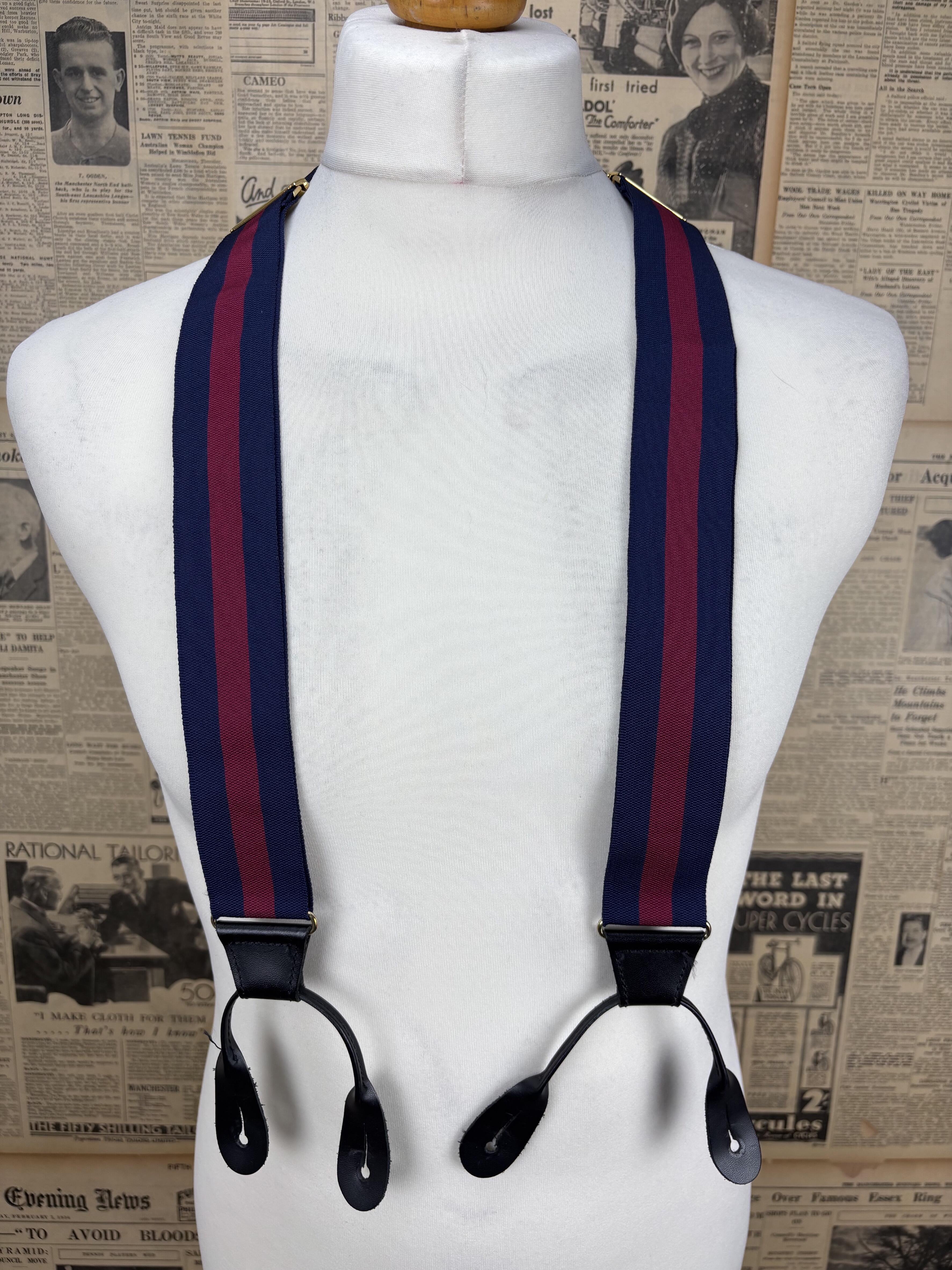 Blue claret wide braces