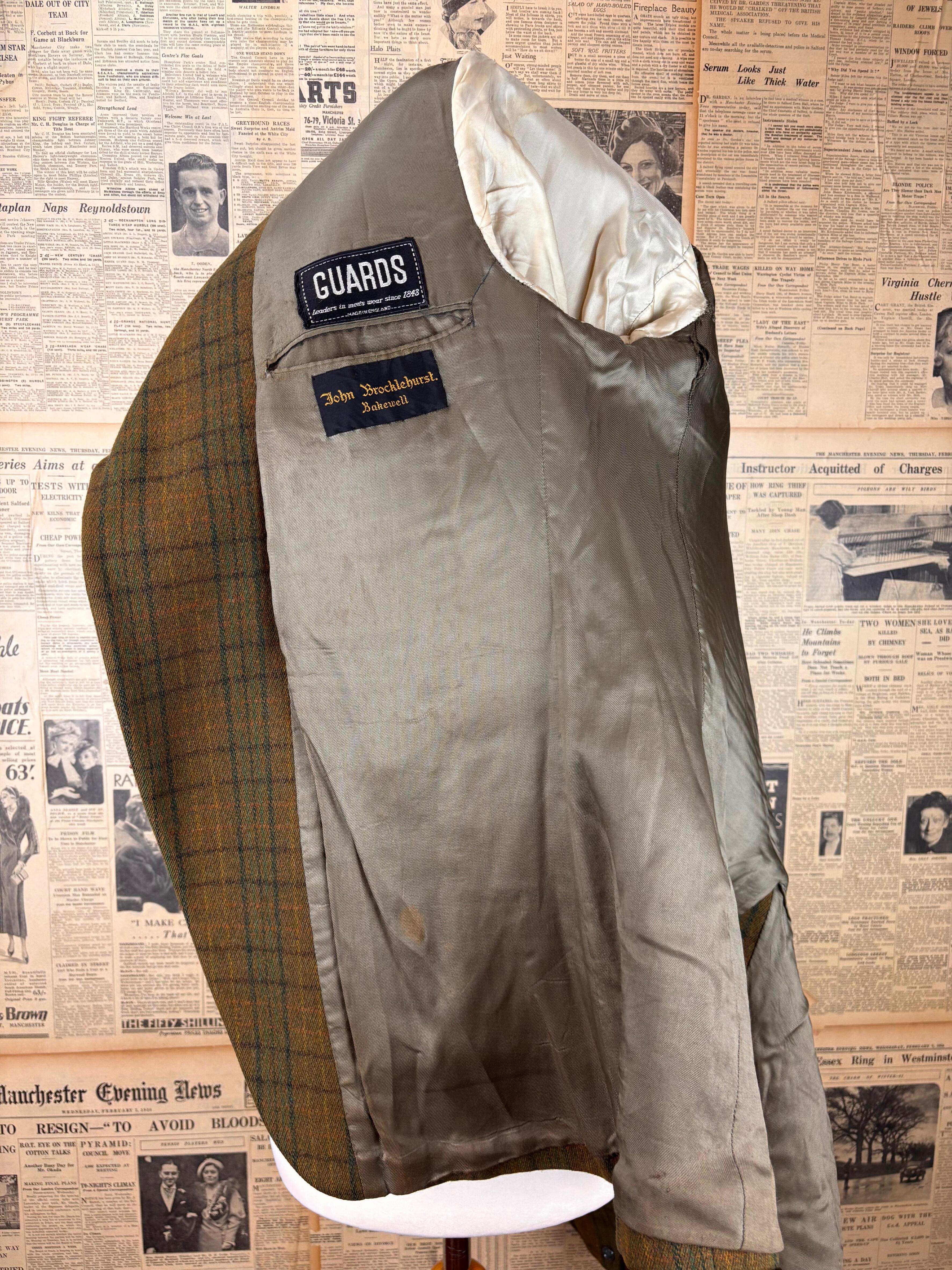 1960's guards cavalry twill / tweed jacket size 44