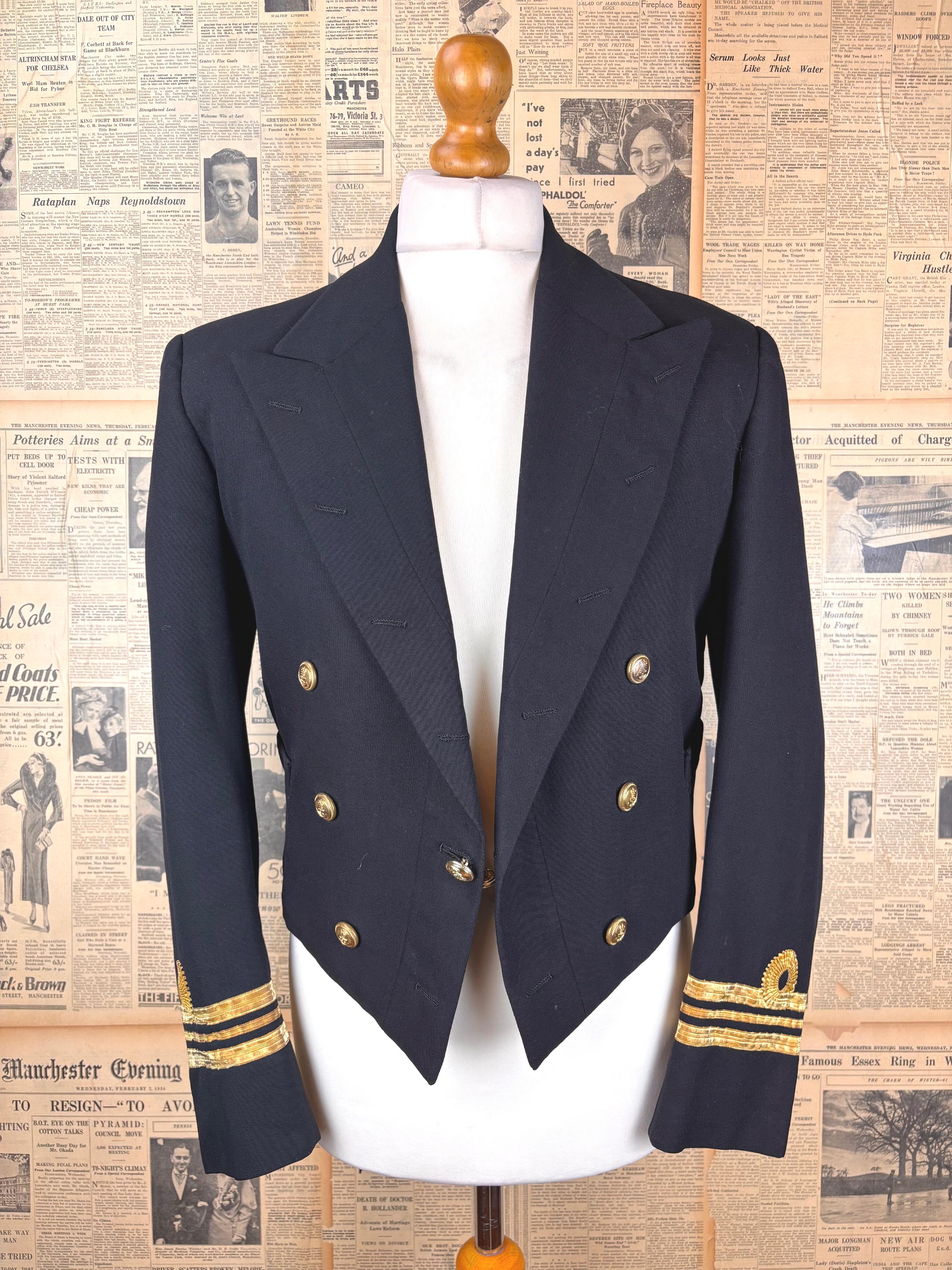 Bespoke 1930's naval mess suit size 40
