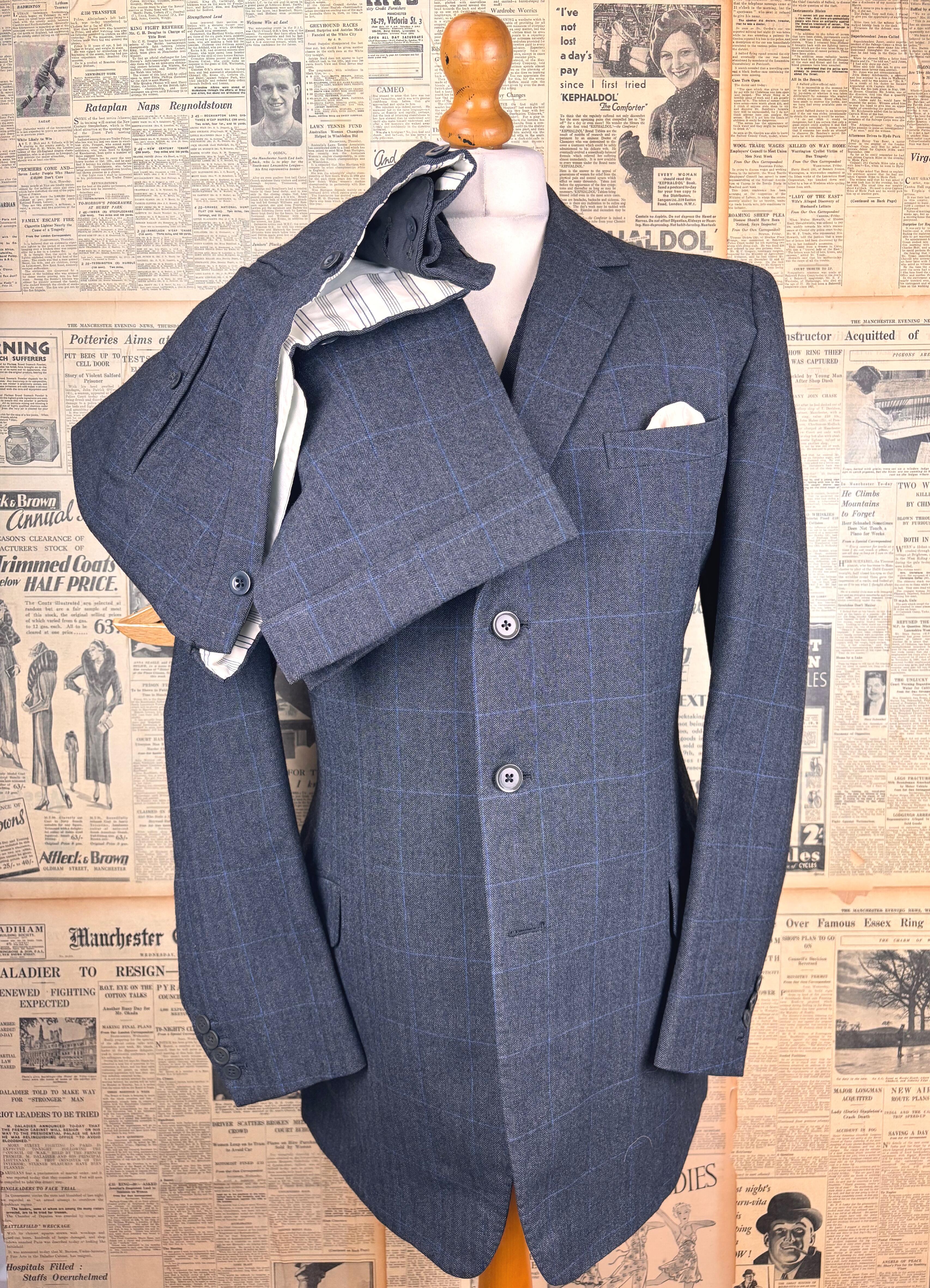 1971 Conway Williams three piece grey suit size 42 long