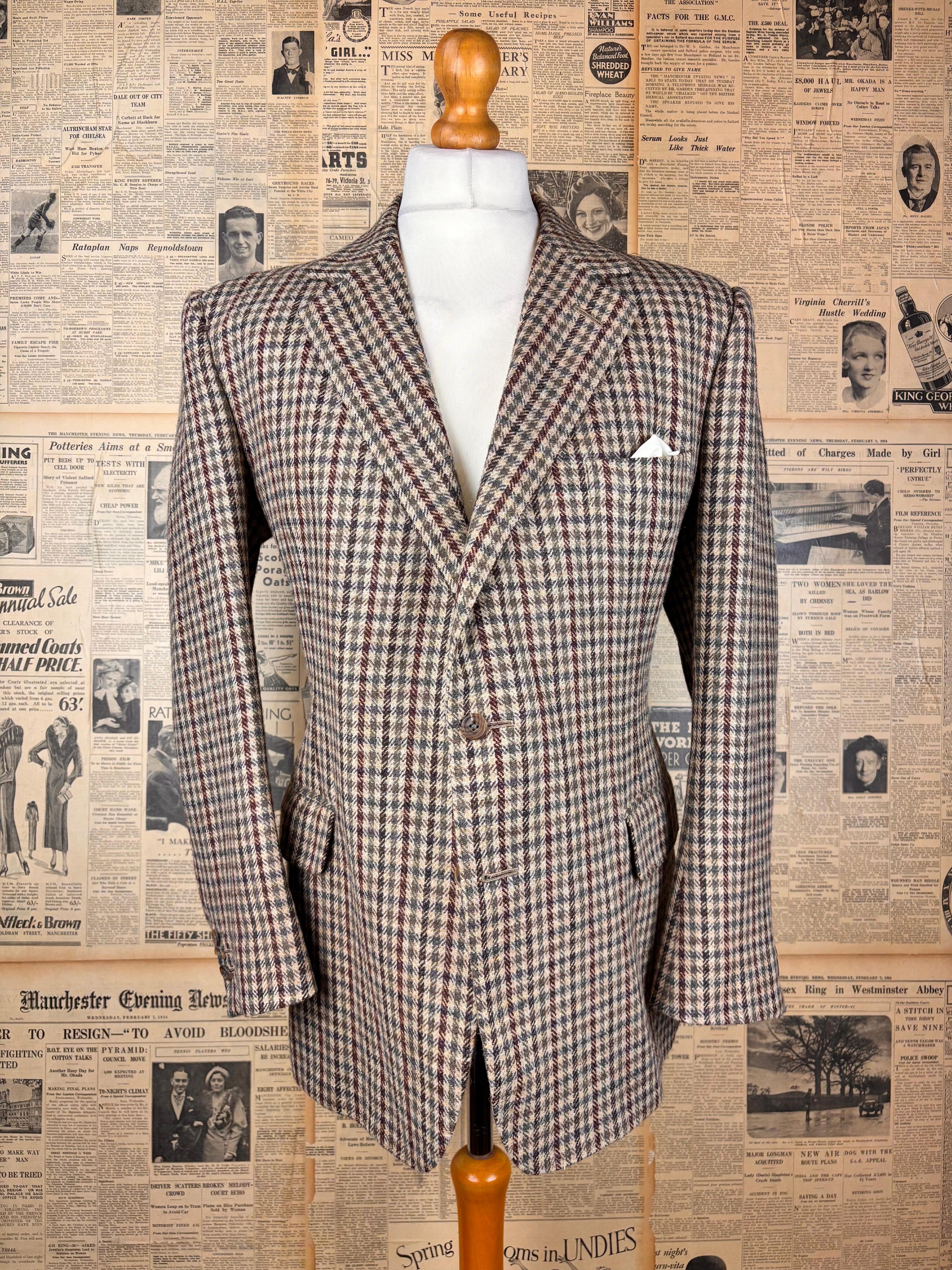 2008 Dushko bespoke tweed jacket size 44 reg