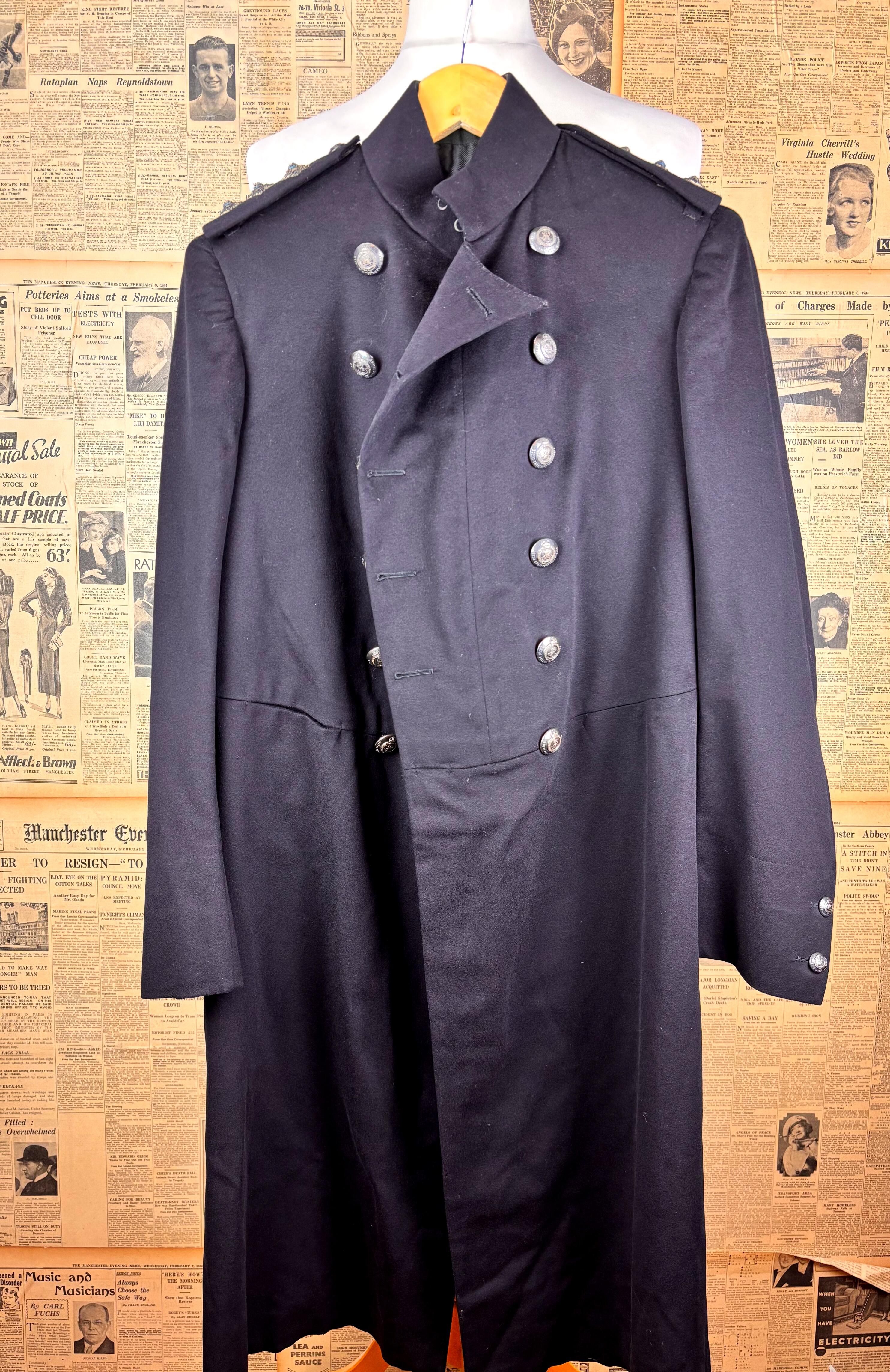 Royal Engineers Edwardian military overcoat frock coat size 34 36 long