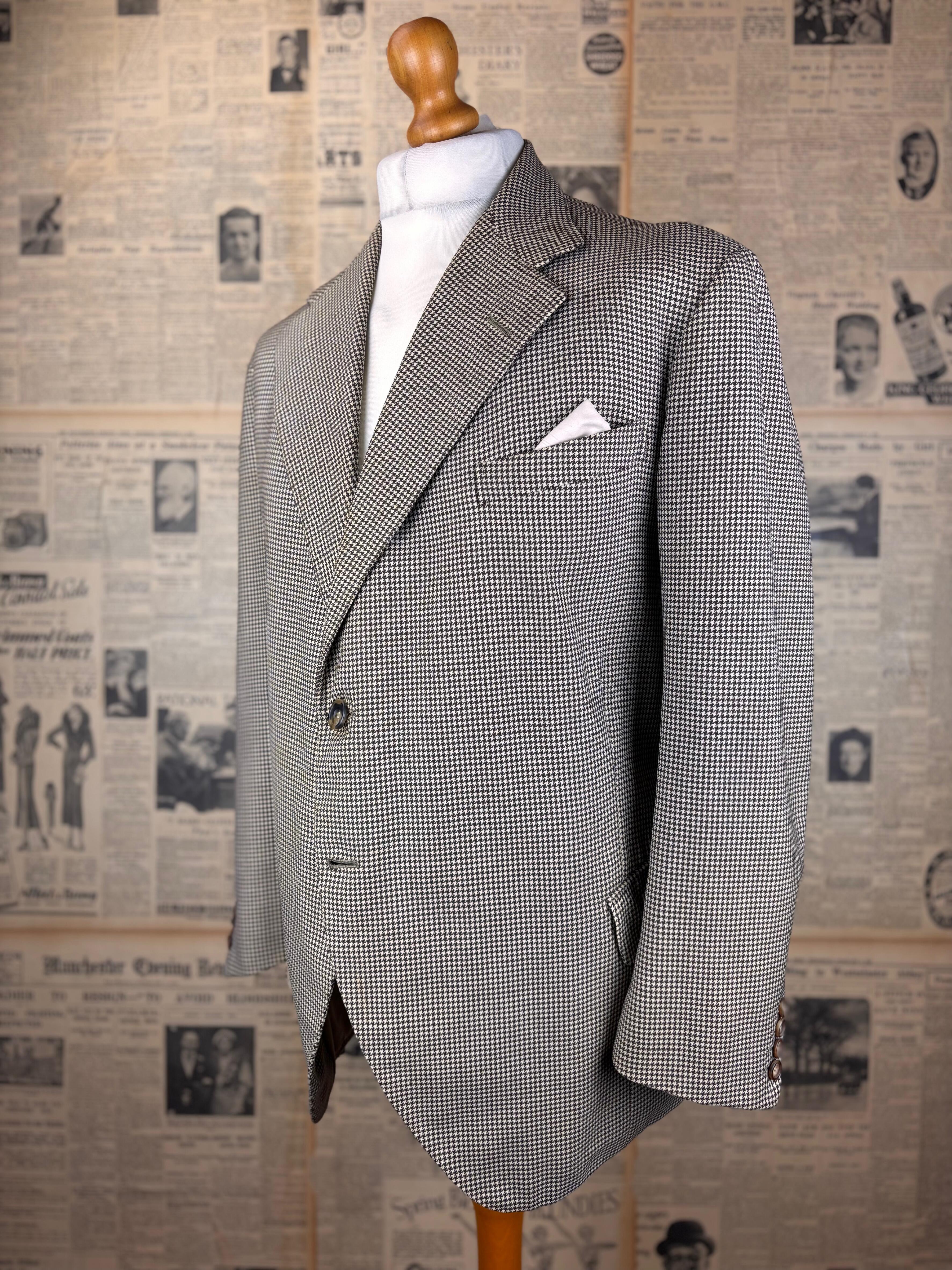 ARC218 1950 Savile Row Cooling Lawrence & Wells houndstooth jacket size 44