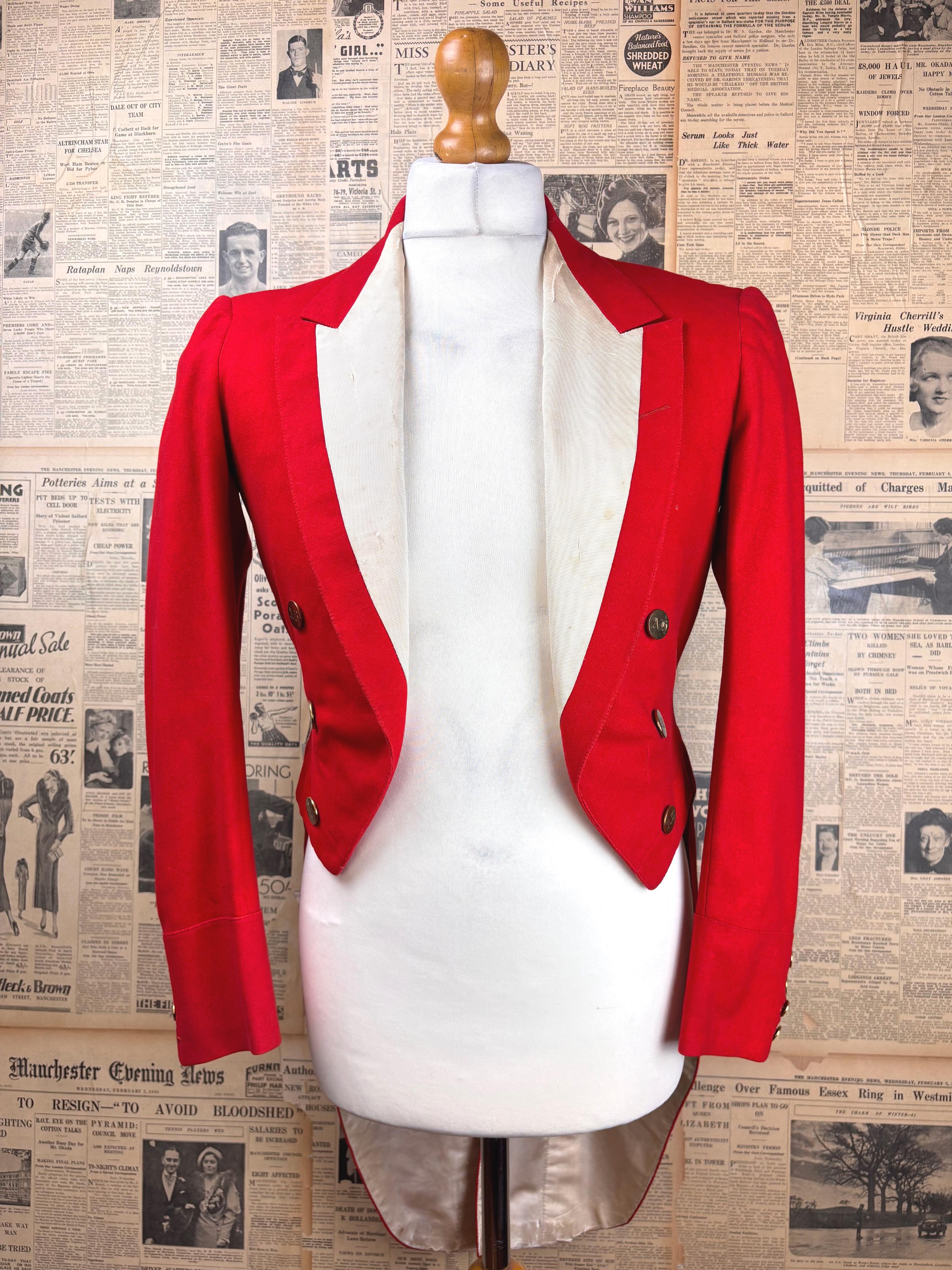 Edwardian 1920's Hunt tailcoat size 36