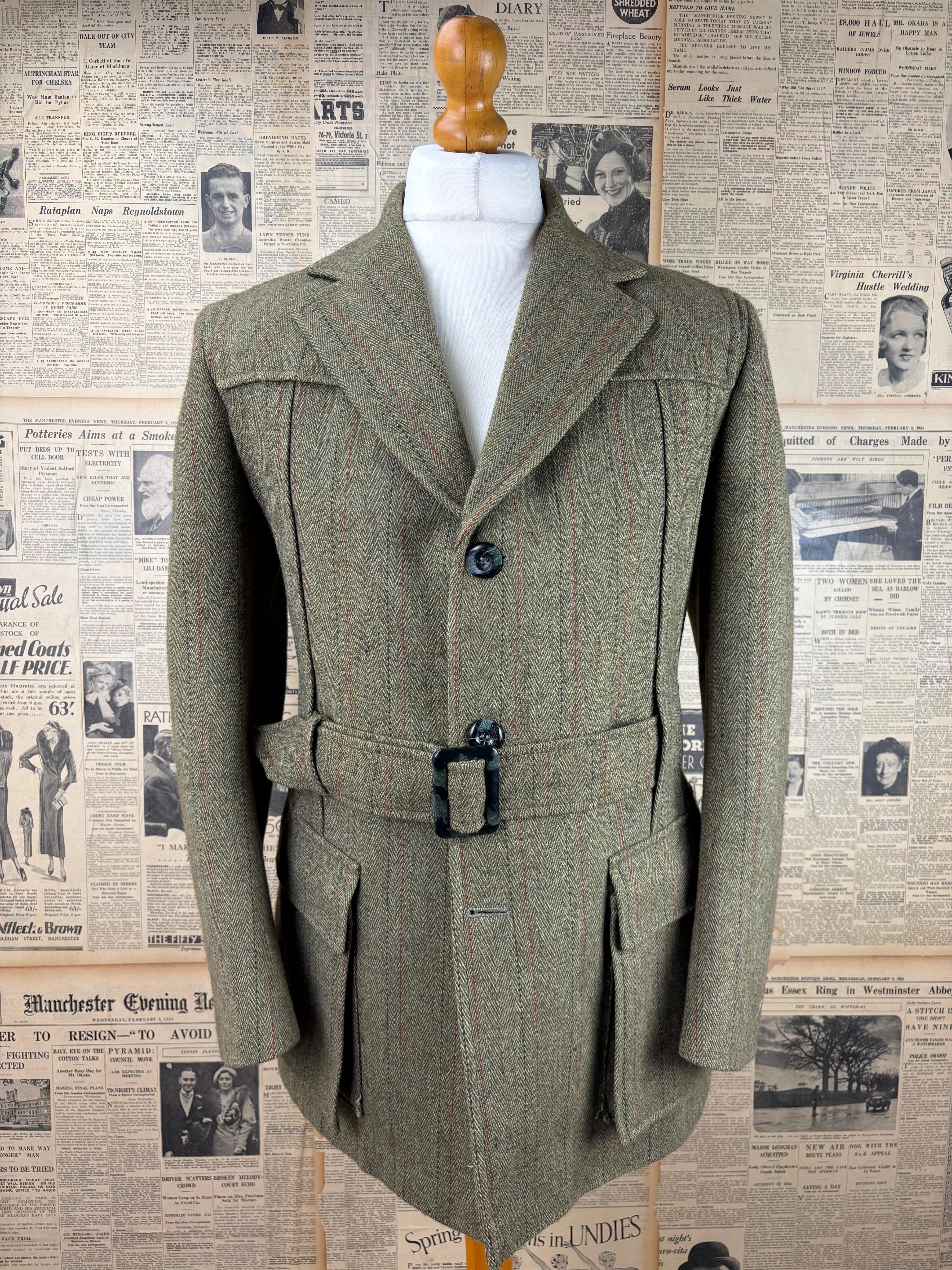 Derby tweed Norfolk jacket size 40 reg