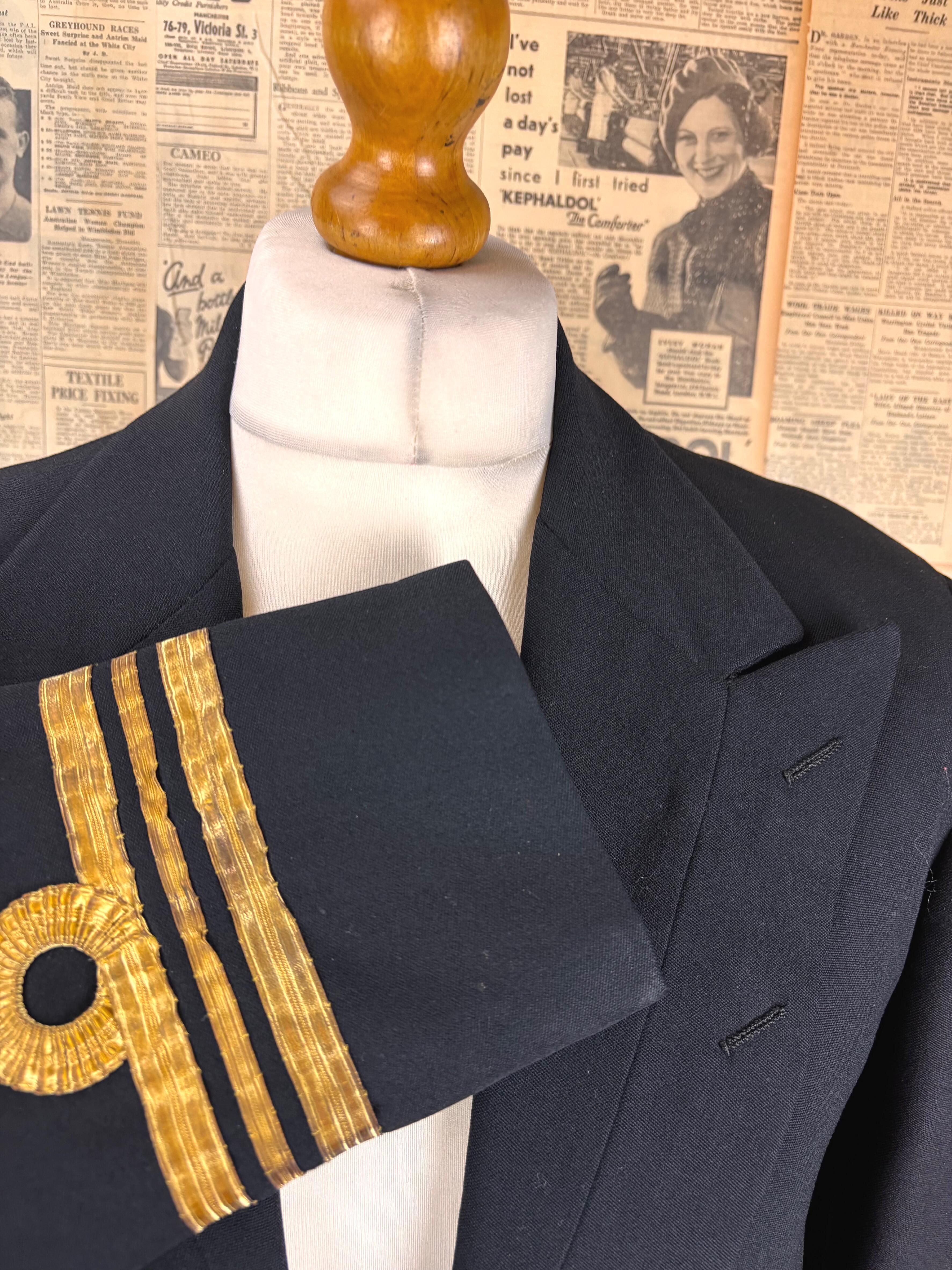 Bespoke 1930's naval mess suit size 40
