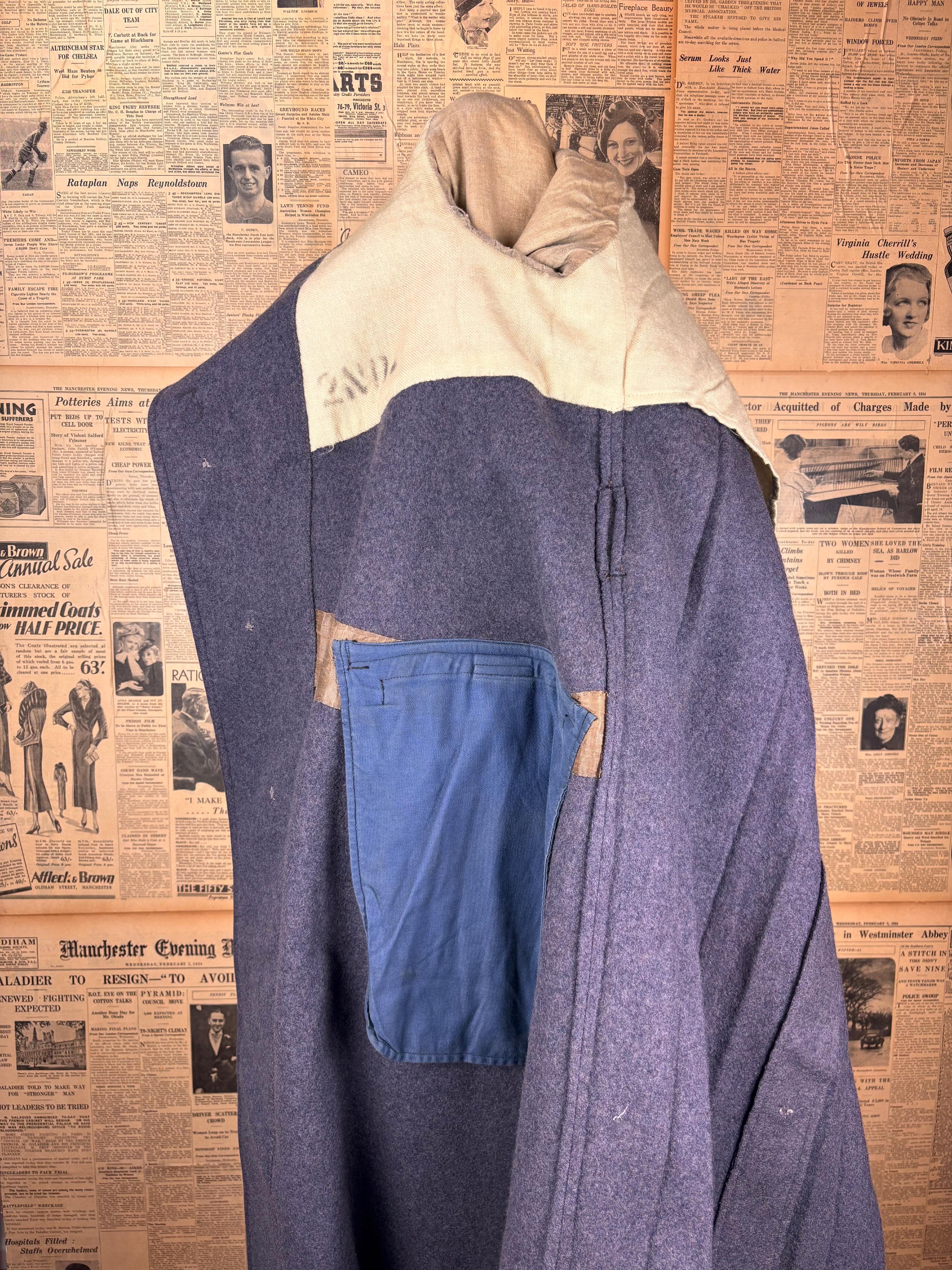 Vintage ww2 Broad arrow 1940's Guards greatcoat size 38 40 long