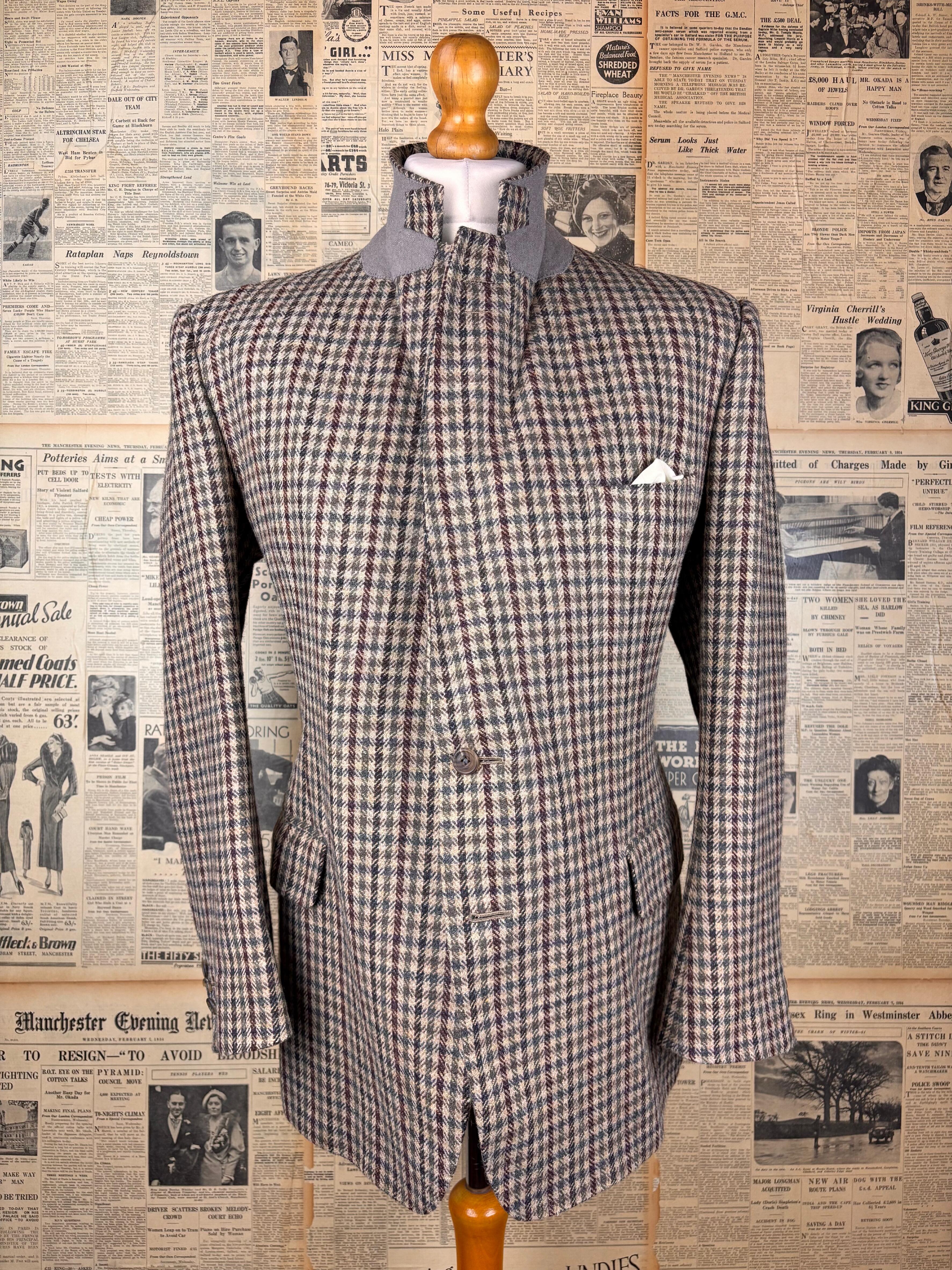 2008 Dushko bespoke tweed jacket size 44 reg