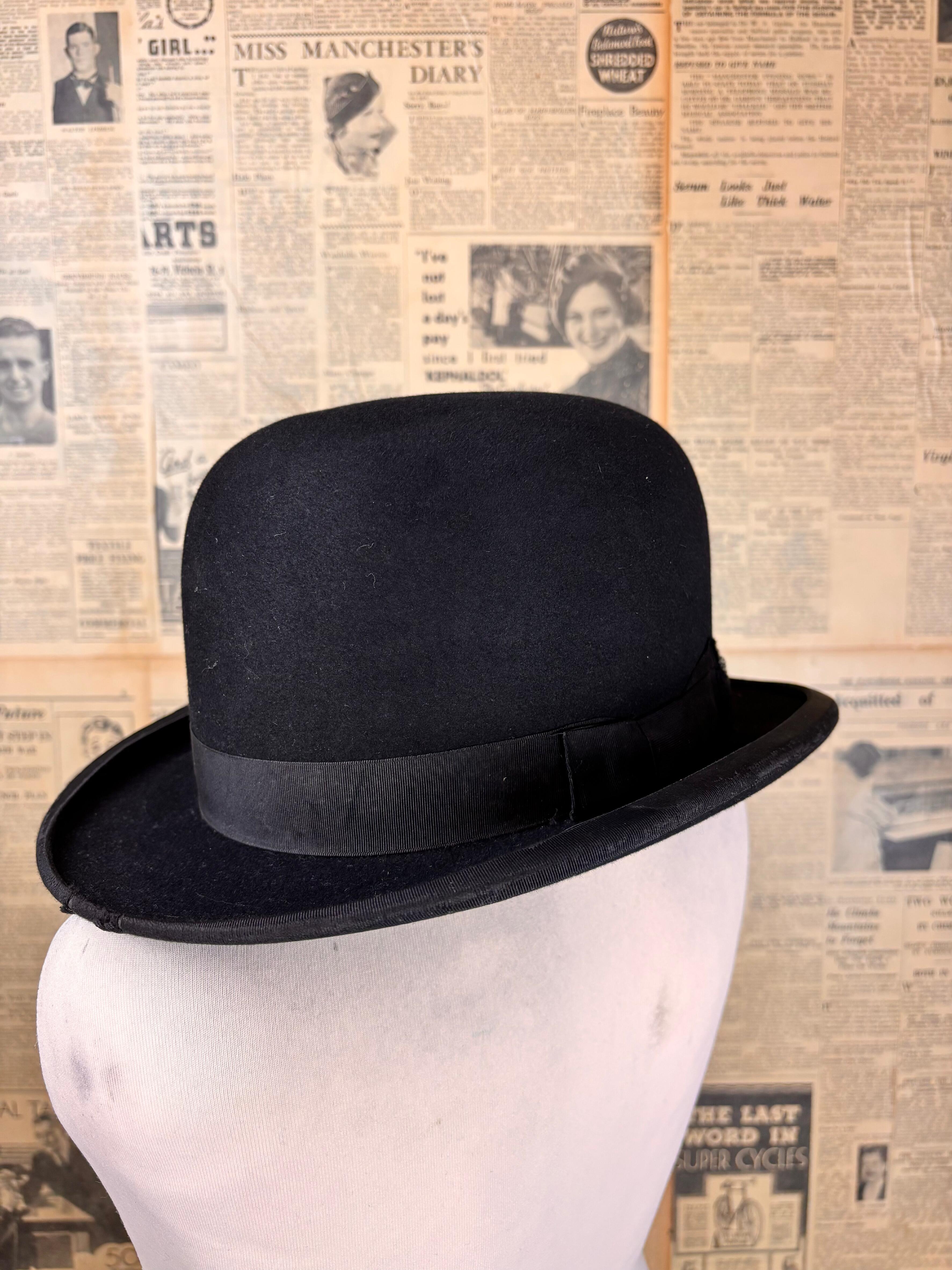 Vintage Lightweight Bowler hat size 59 60