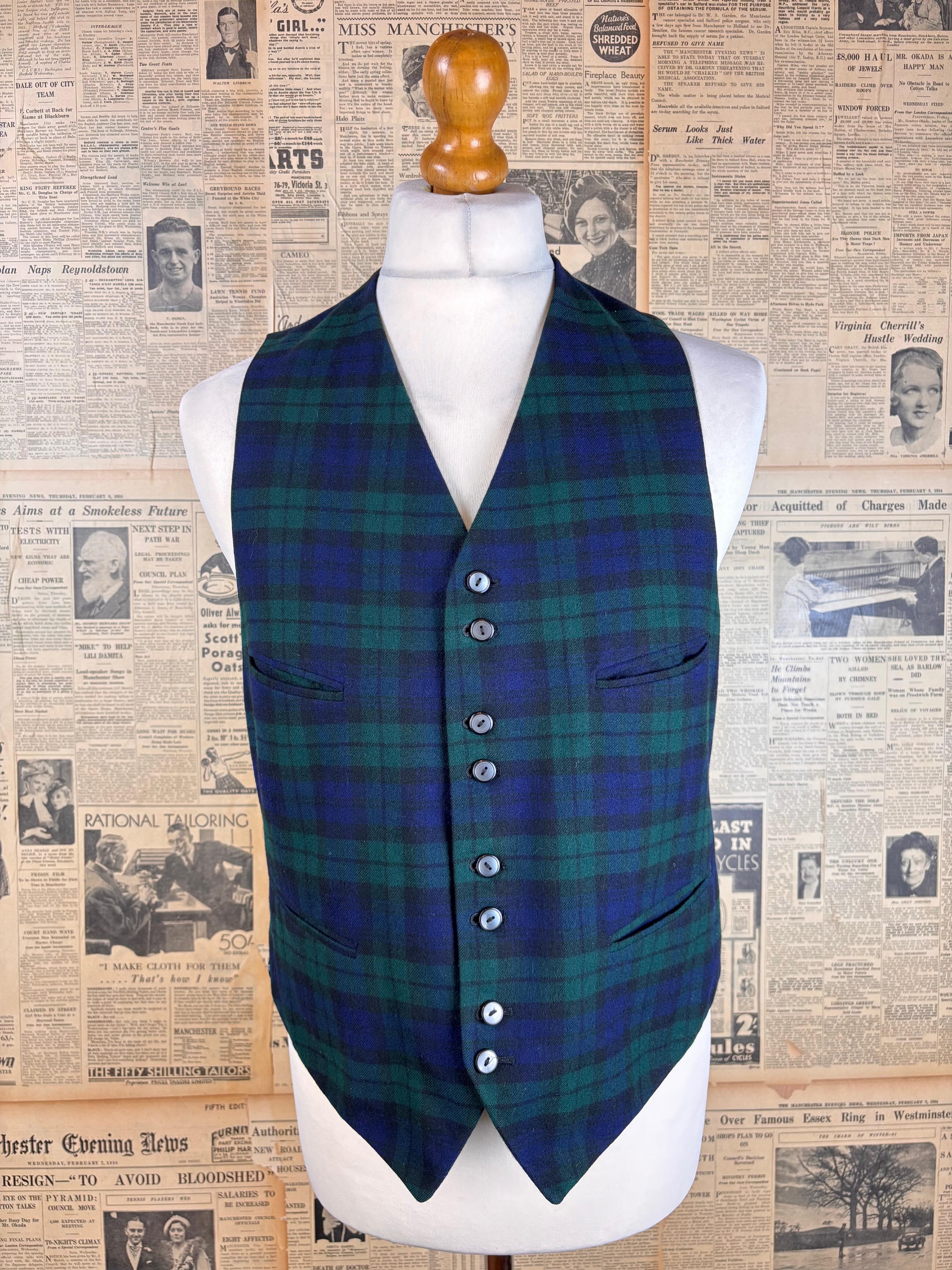 Tartan checked waistcoat size 40 42