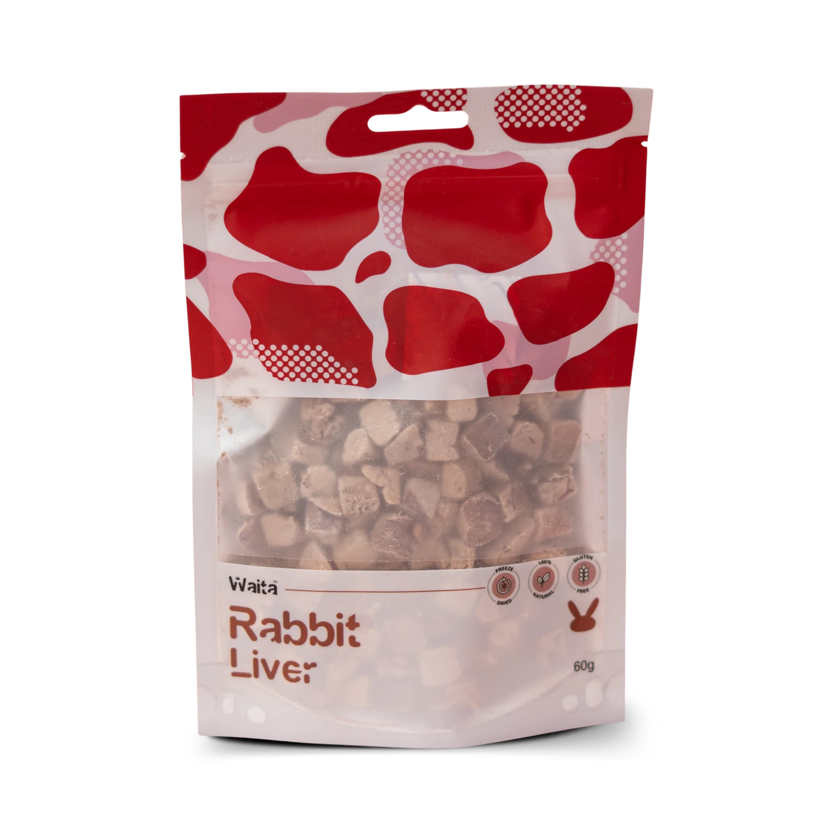 Natural Freeze Dried Rabbit Liver pet treats 60g