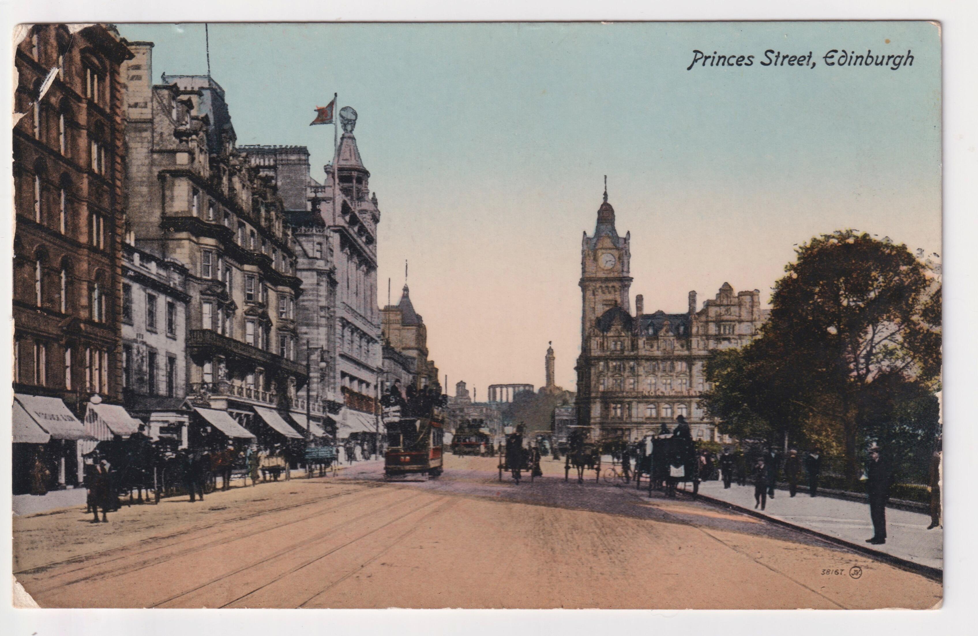 WW1 PASSED BY CENSOR W.G.A Edinburgh Postcard 1918 RAF Station DREM ...