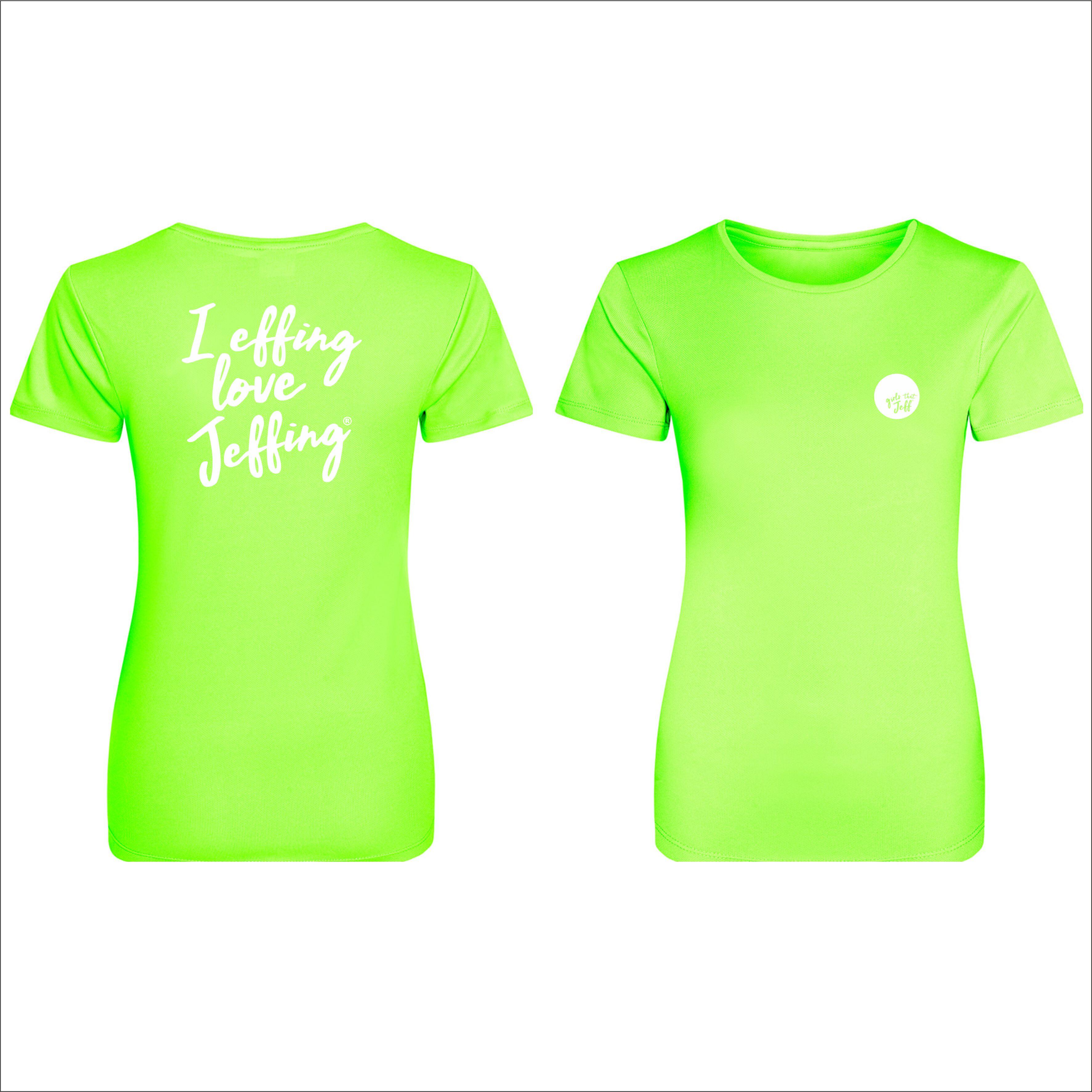 I Effing Love Jeffing® Design - Ladyfit Sports T-Shirt (JC005)