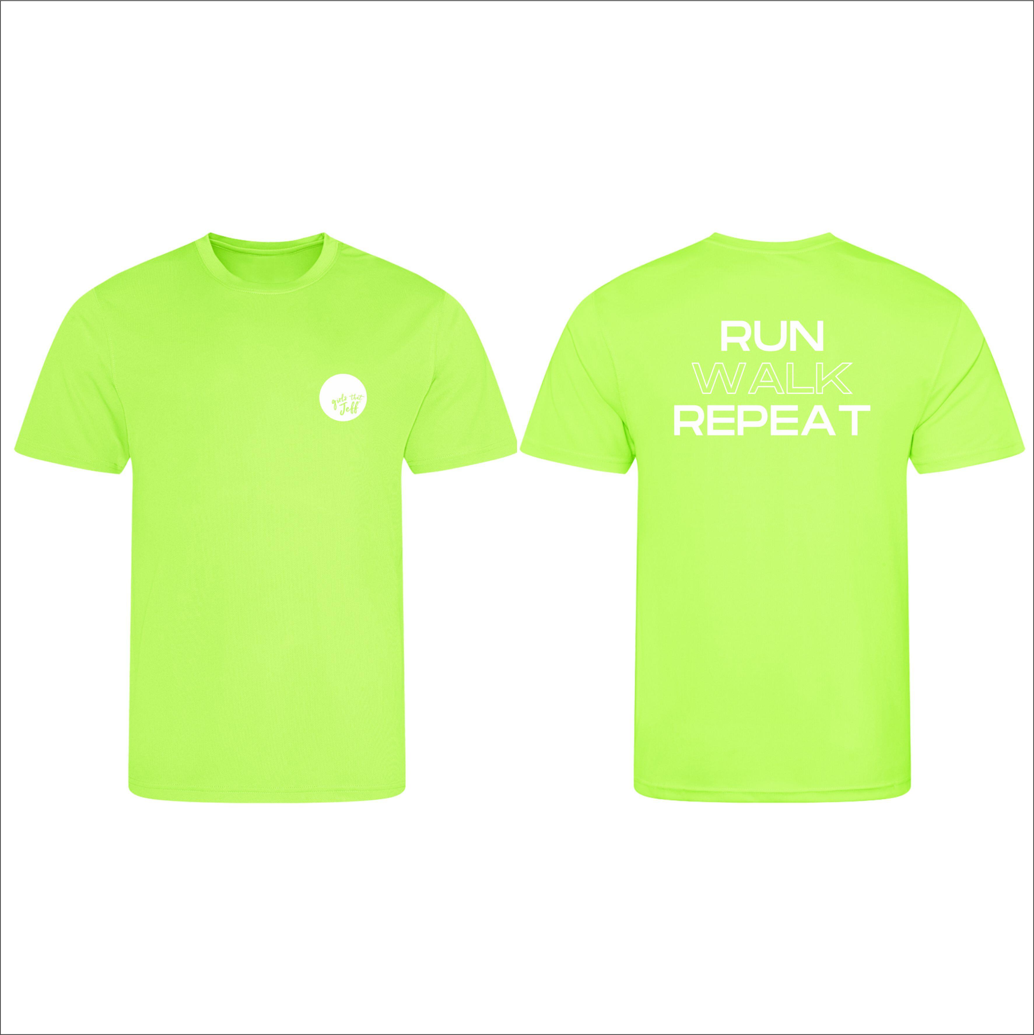 Run Walk Repeat Design - Unisex Sports T-Shirt (JC001)