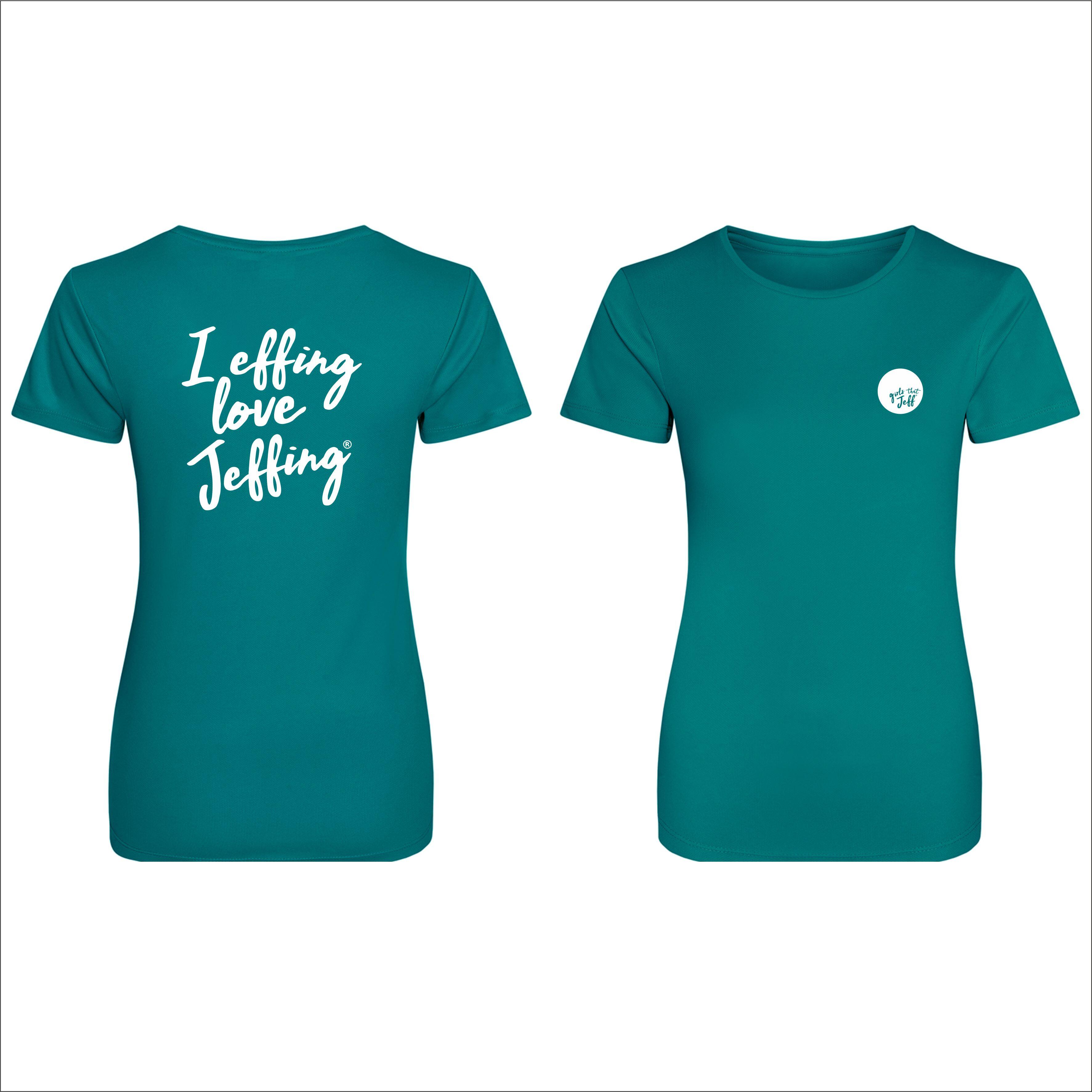 I Effing Love Jeffing® Design - Ladyfit Sports T-Shirt (JC005)