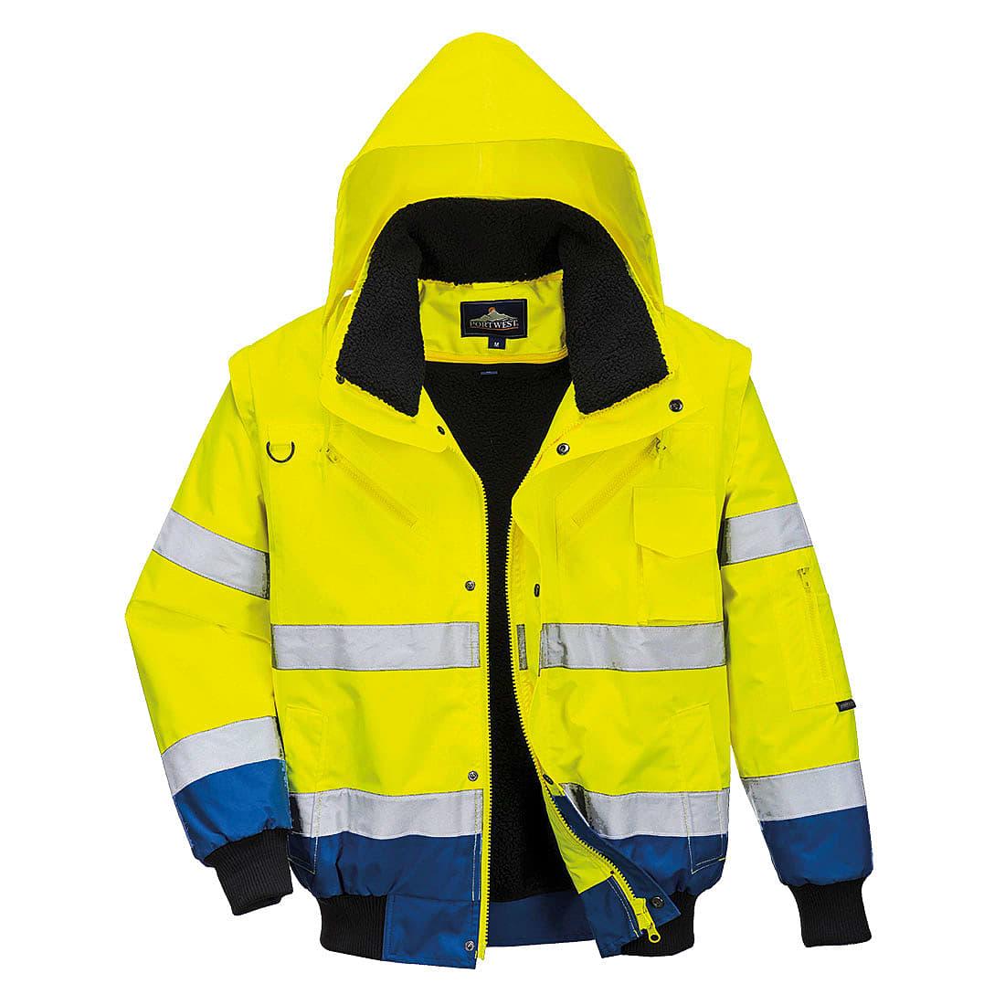 Portwest Hi-Viz Contrast Bomber Jacket | C465 | Workwear Supermarket