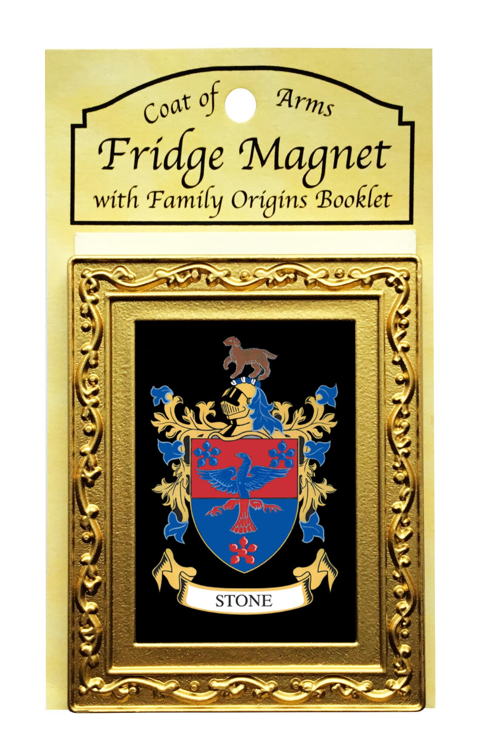Stone Coat of Arms Magnet | Family Crest Gift