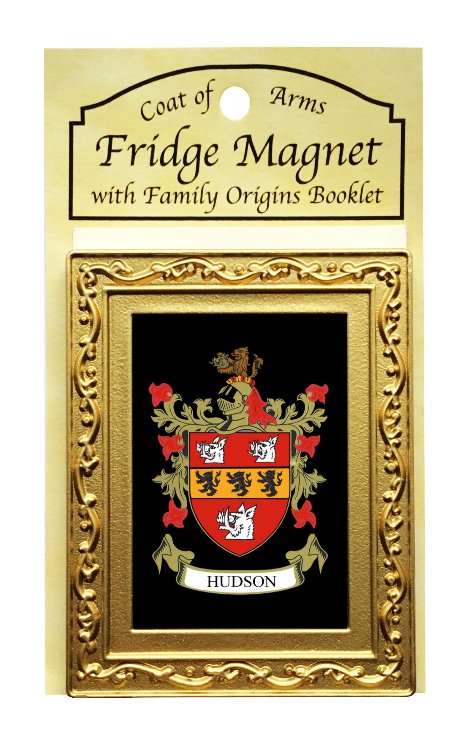 Hudson Coat of Arms Magnet | Family Crest Gift