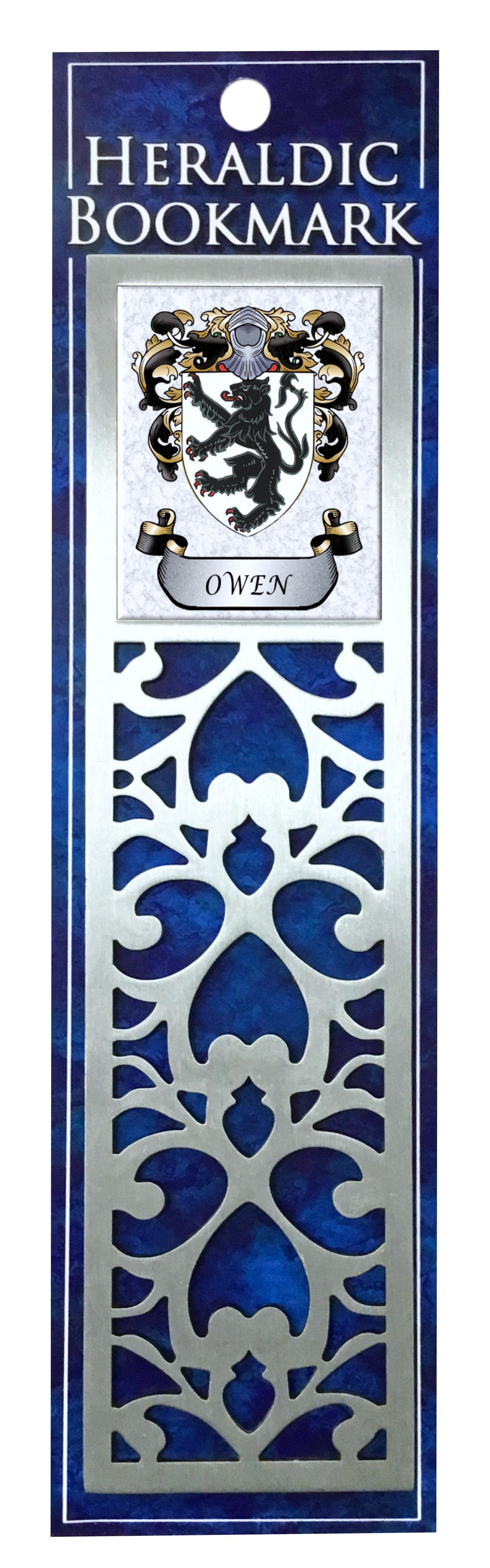 Coat of Arms Bookmark - Owen pk of 3
